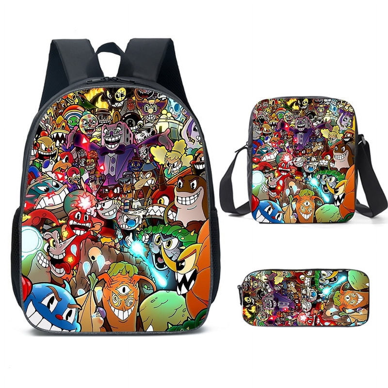 Cuphead Anime Backpack for Teens Womens Mens Stylish Daypack Purse ...