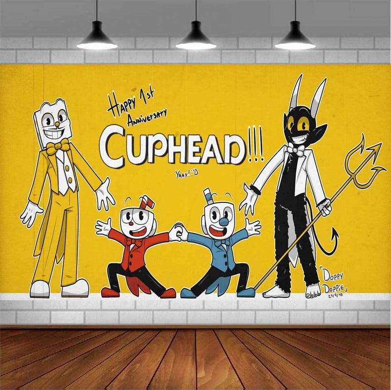 Cuphead Backdrop Banner Party Supplies Poster Movie Theme Background ...