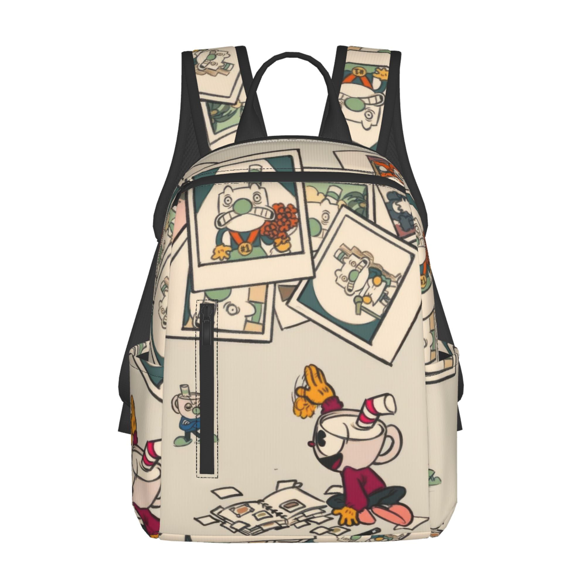 Cup-Head Backpack Lightweight Casual Backpack Travel Laptop Bookbag ...