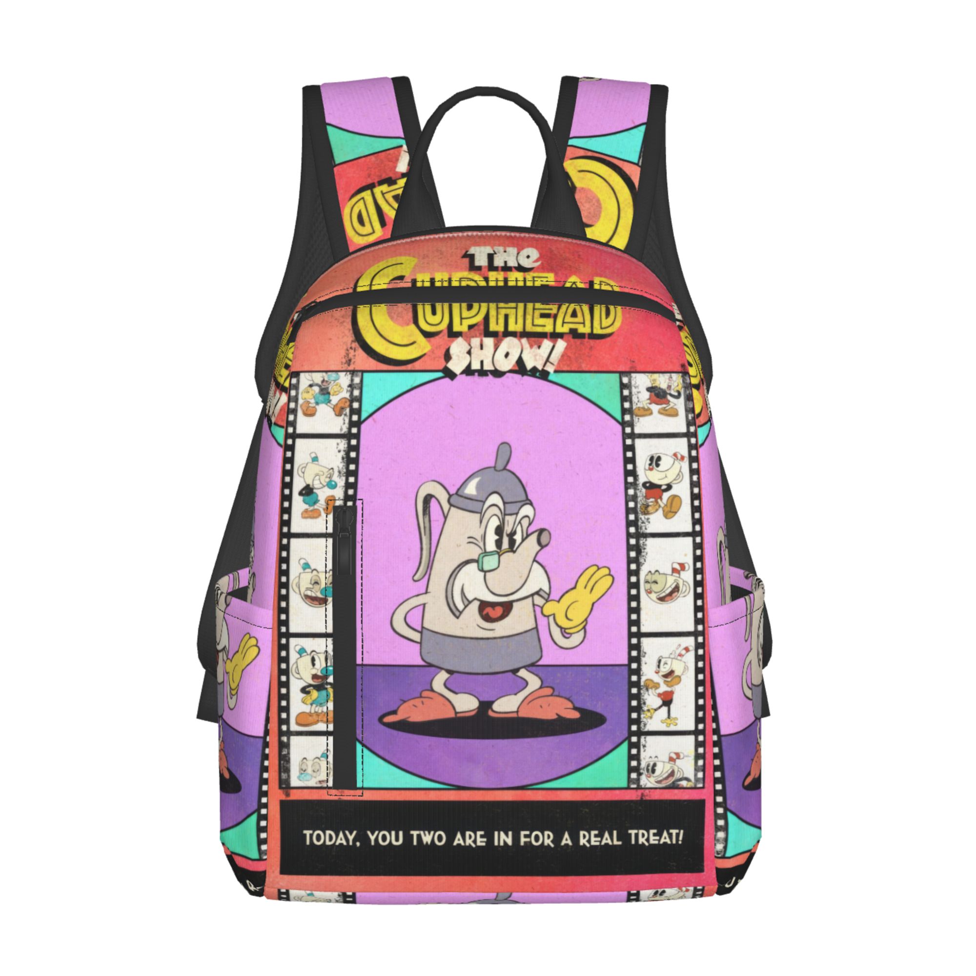 Cup-Head Backpack Lightweight Casual Backpack Travel Laptop Bookbag ...