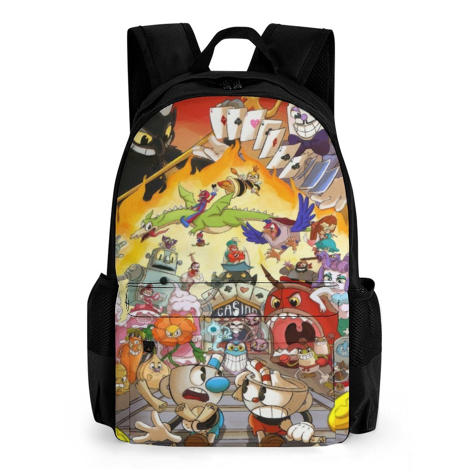 Cup-Head Backpack with Adjustable Straps, Multiple Pockets Backpack ...