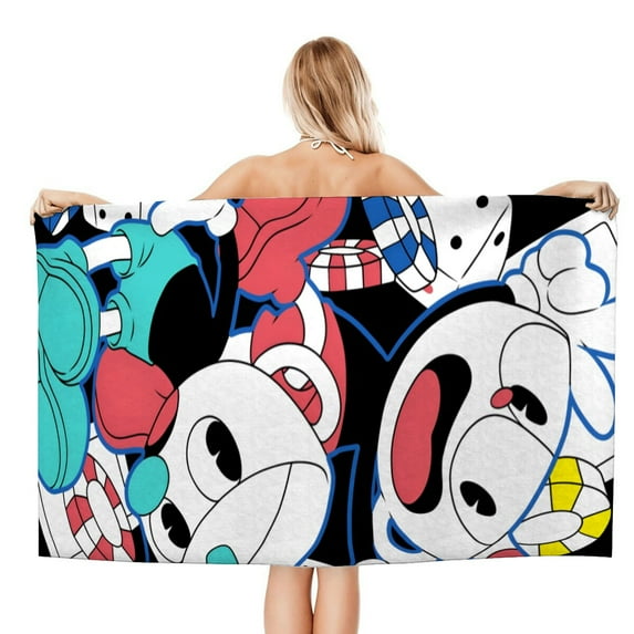 Cuphead Beach Quick Drying Towel, durable, lightweight, quick-drying ...