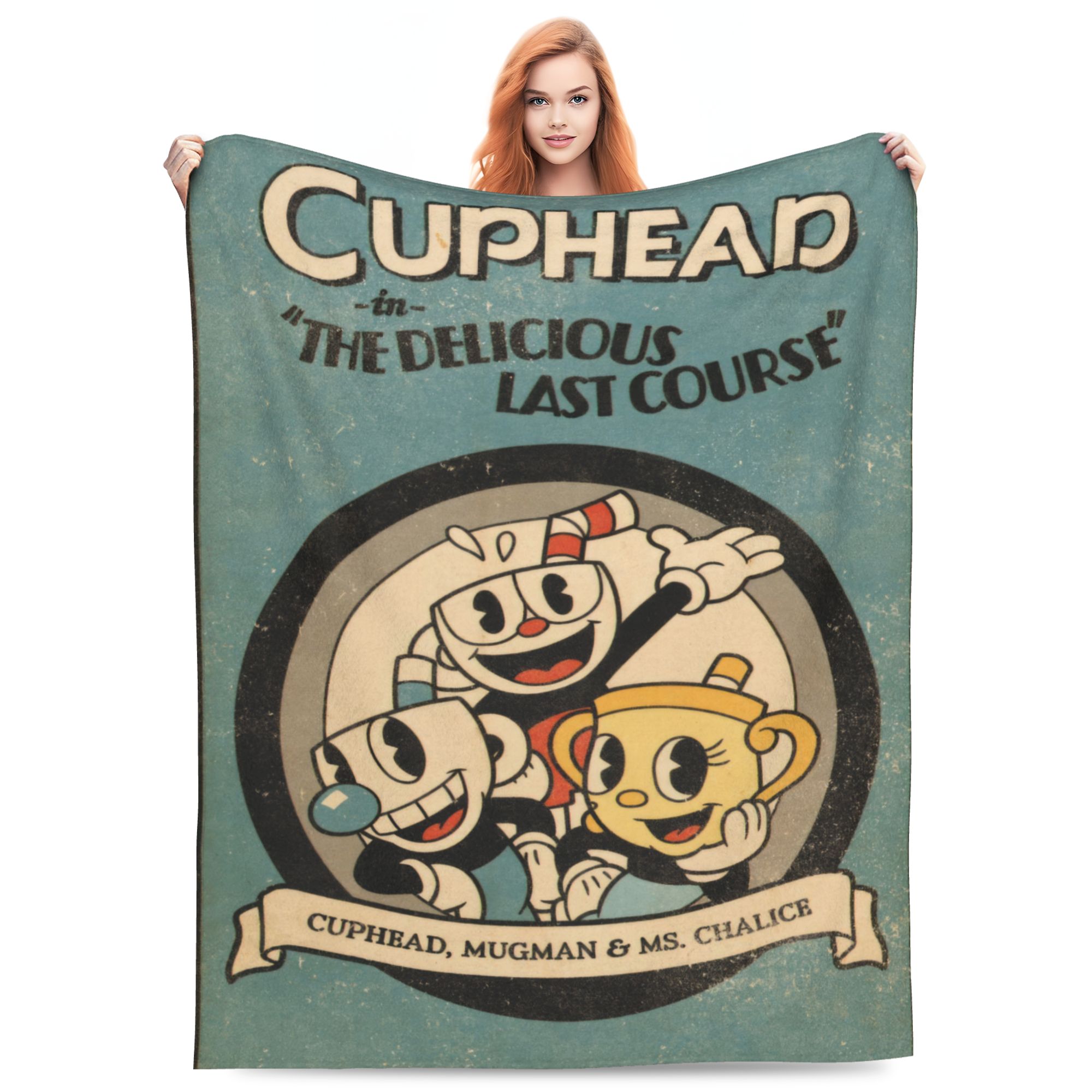 Cup-Head Blanket Super Soft Flannel Blanket Throw Lightweight Sofa ...