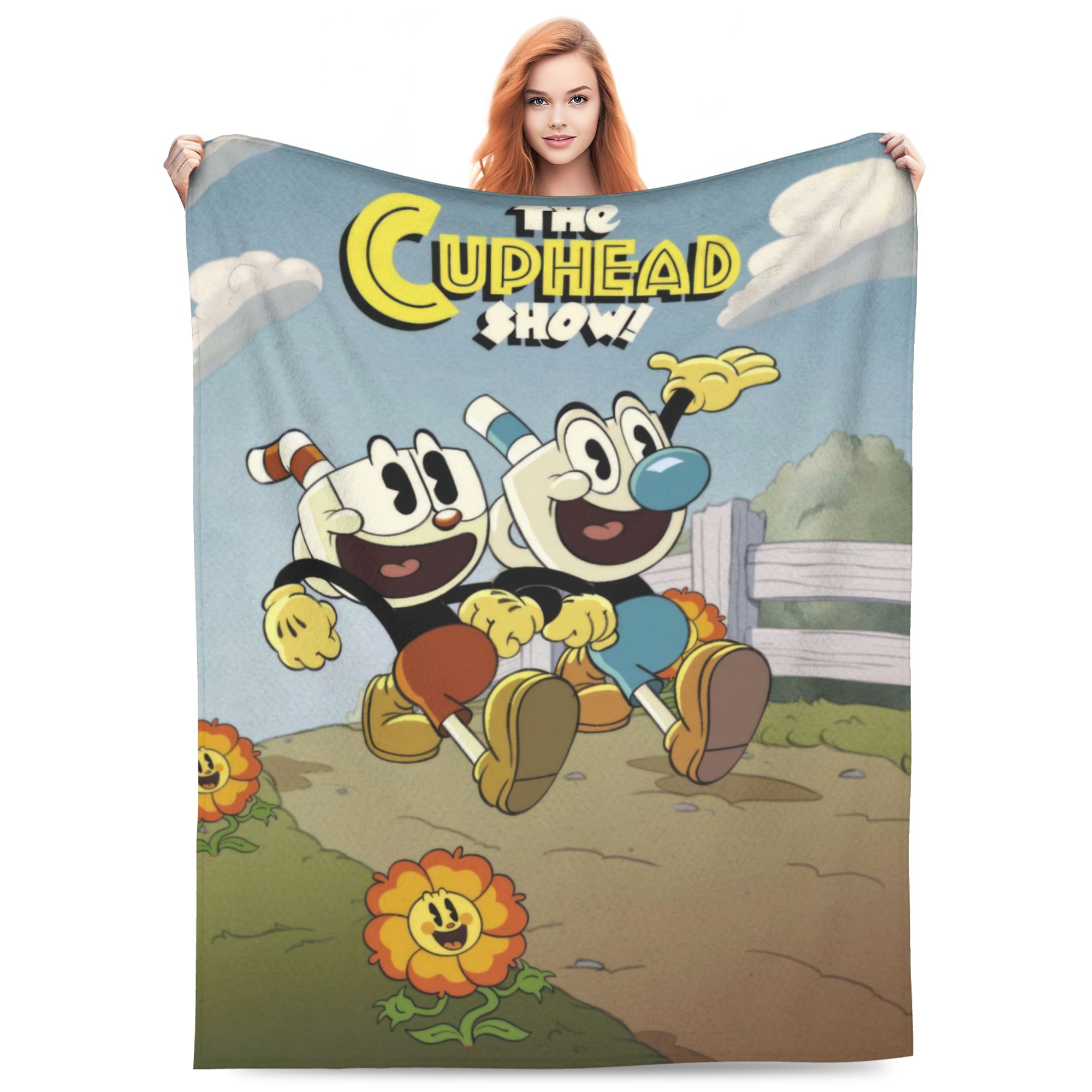 Cup-Head Blanket Super Soft Flannel Blanket Throw Lightweight Sofa ...