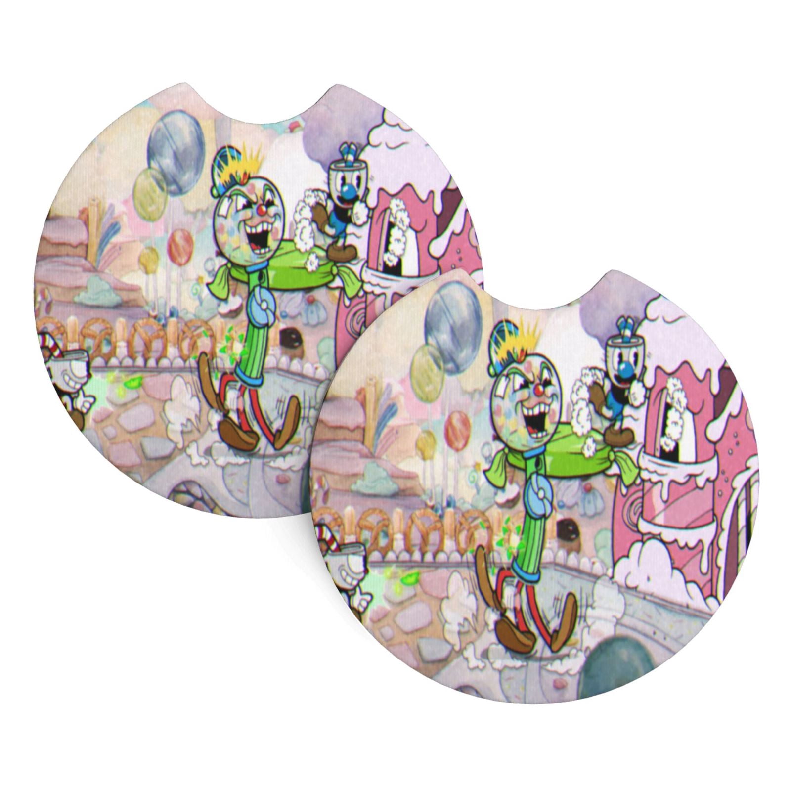 Cuphead Car Coasters For Cup Holders, 2 Pack Non-Slip Universal Rubber ...