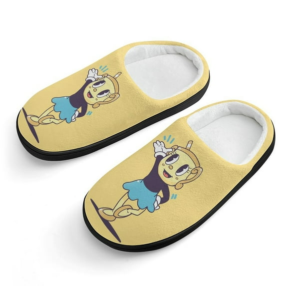 Cuphead Chalice Kid's Cotton Slippers Winter Warm Soft Plush Slippers ...