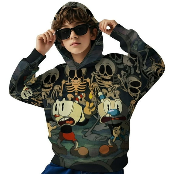 Cuphead Children's Hoodies Sweatshirt Girls Hooded Boys Hoody Fashion ...
