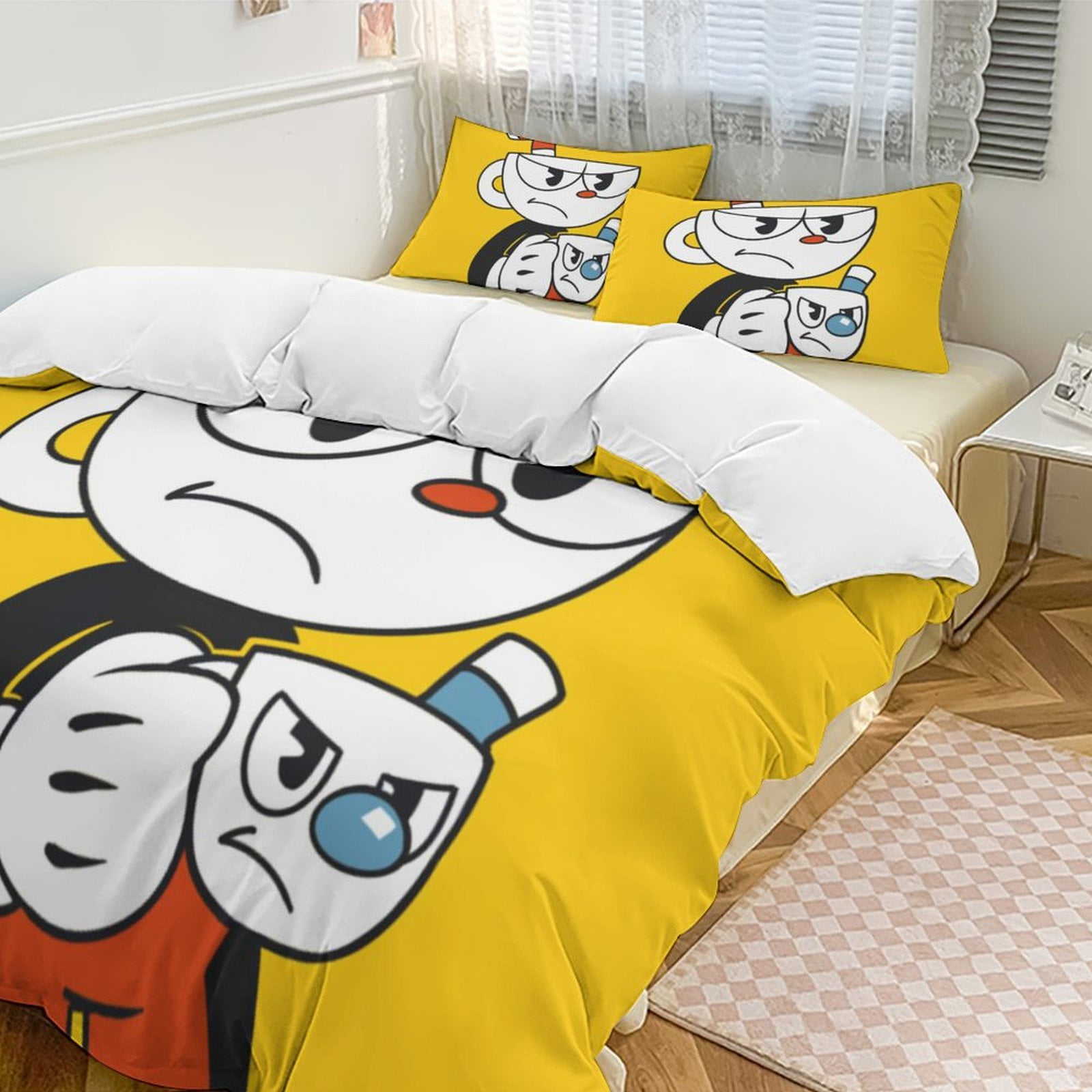 Cuphead The Devil 4 Three Piece Duvet Cover Set: Duvet Cover 3 Piece ...