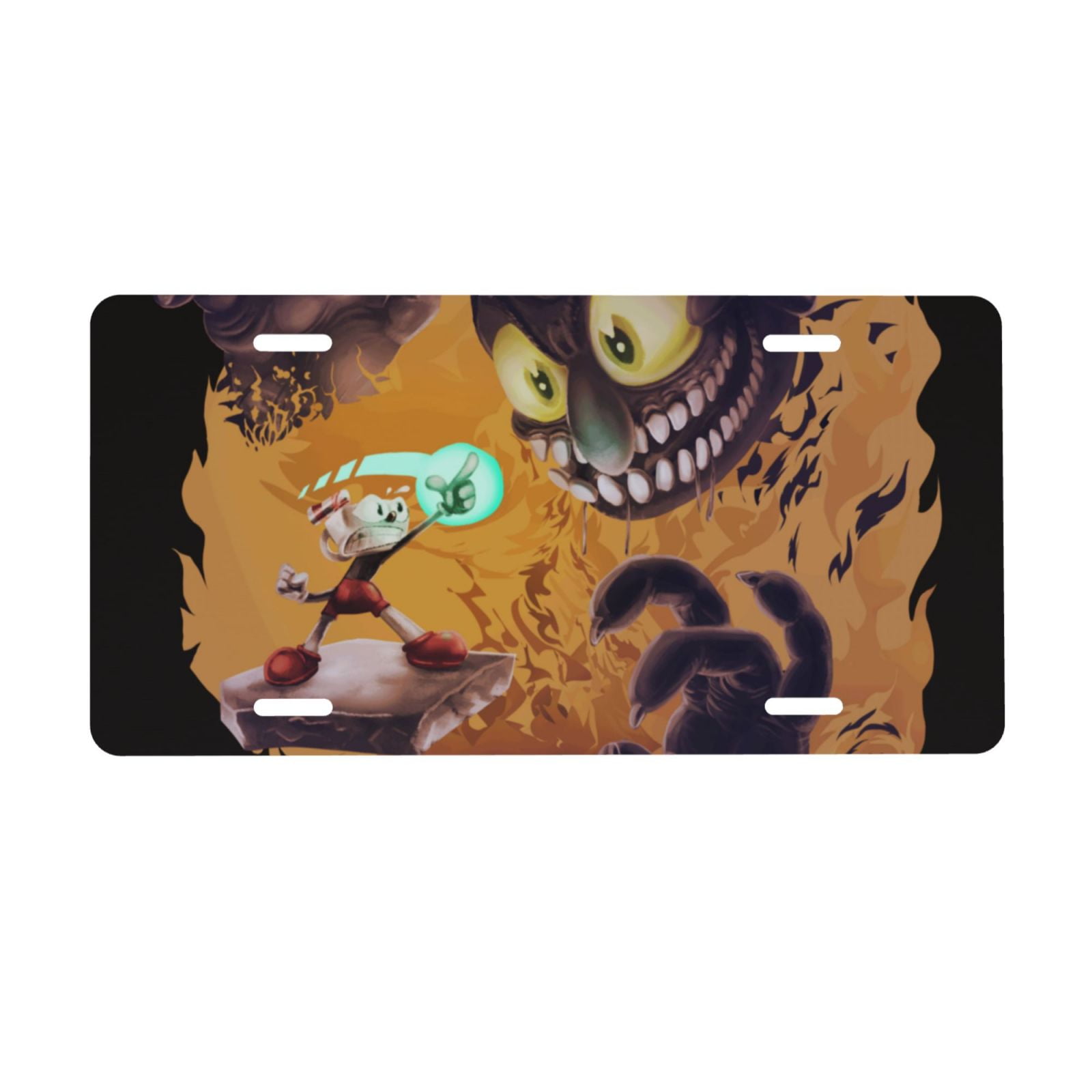 Cuphead Devil License Plate Cover Aluminum Novelty Vanity Tag ...