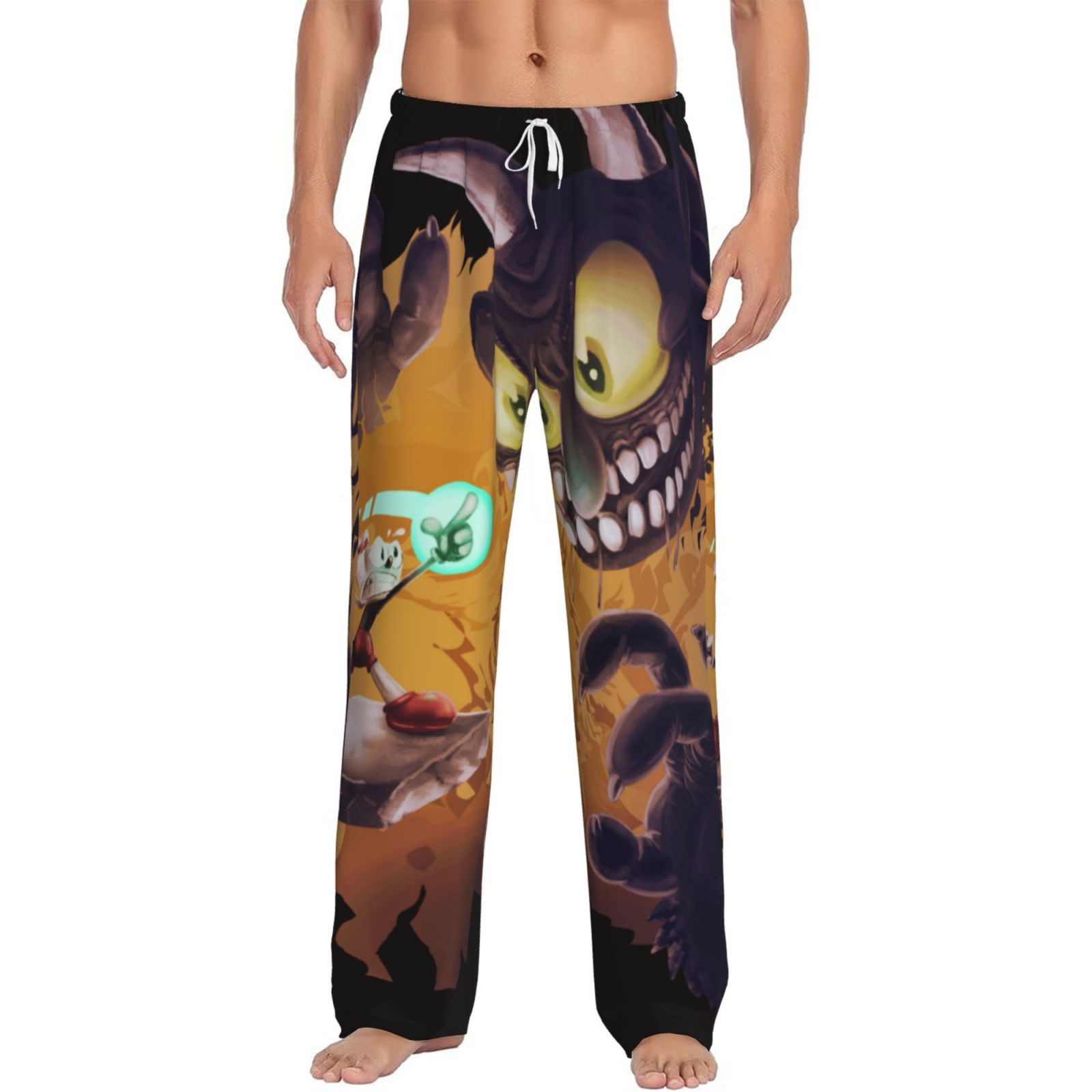 Cuphead Devil Men's Pajama Pants With Pockets Lounge Fashion Cozy Daily ...