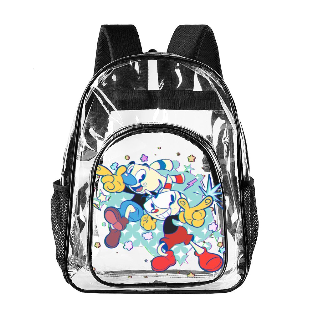 Cuphead The Devil Mugman+2 Cute Clear Backpack for Mens/Women Gifts ...