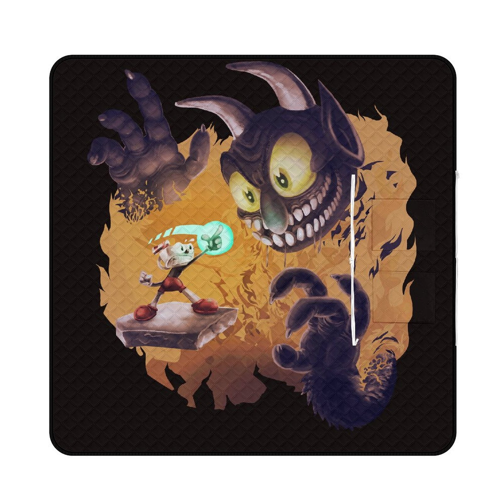 Cuphead Devil Picnic Mat Sandproof Waterproof Foldable Portable Tote ...