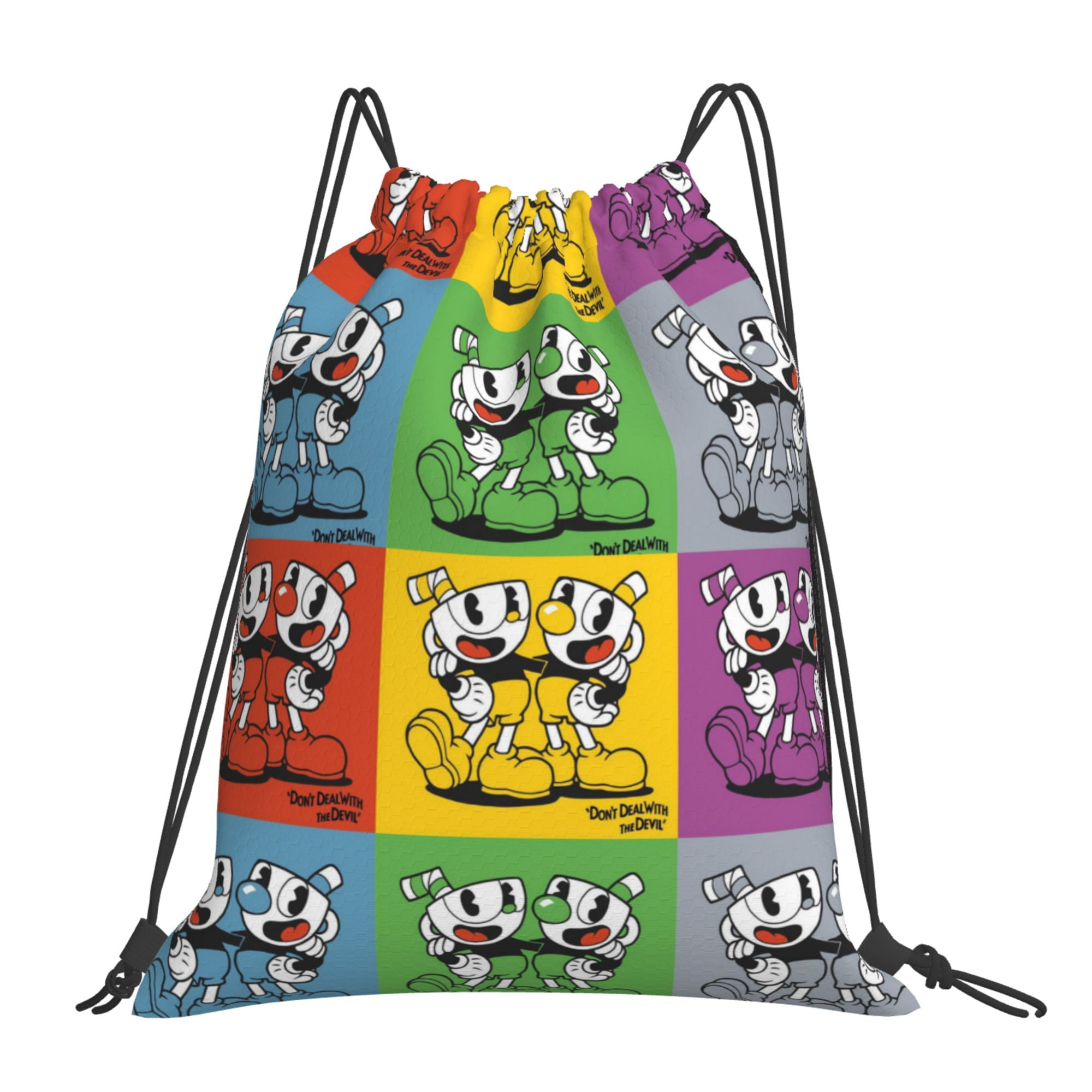 Cup-Head Drawstring Bags Gym Bag Travel Sling Bag Outdoor Portable ...