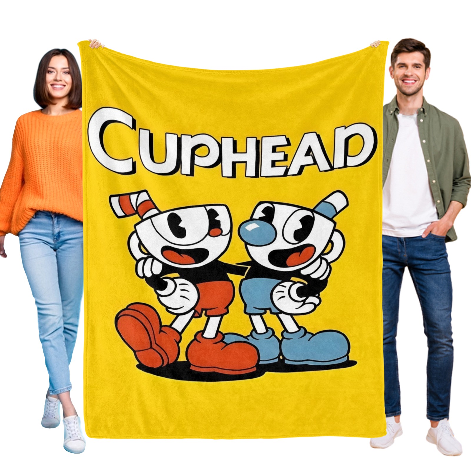Cuphead Flannel Blanket 50*60 in inch Soft And Comfortable With Clear ...