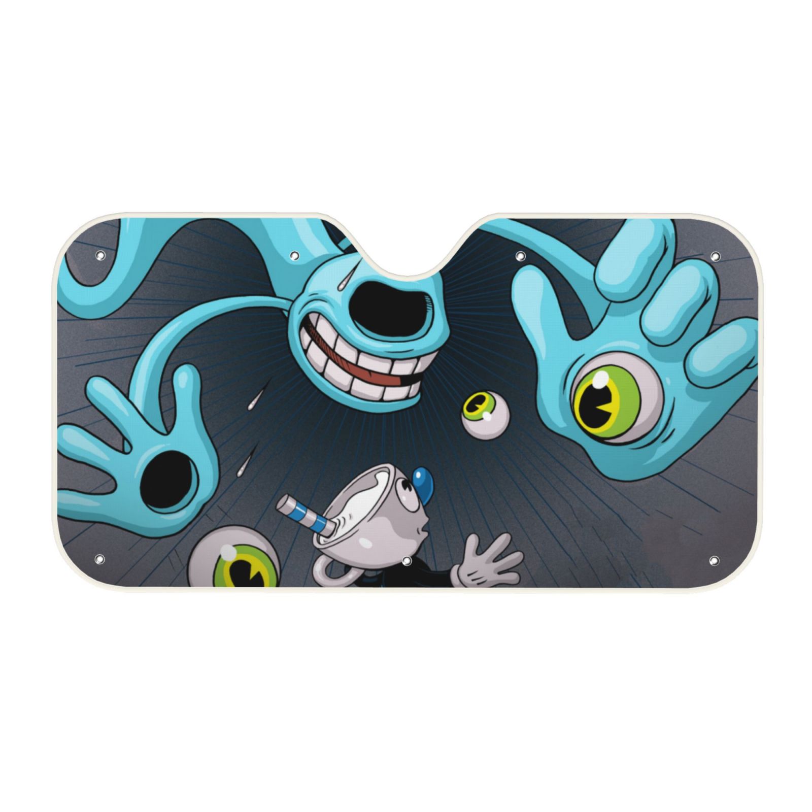 Cuphead Foldable Car Windshield Sunshade Vehicle Automotive Front ...