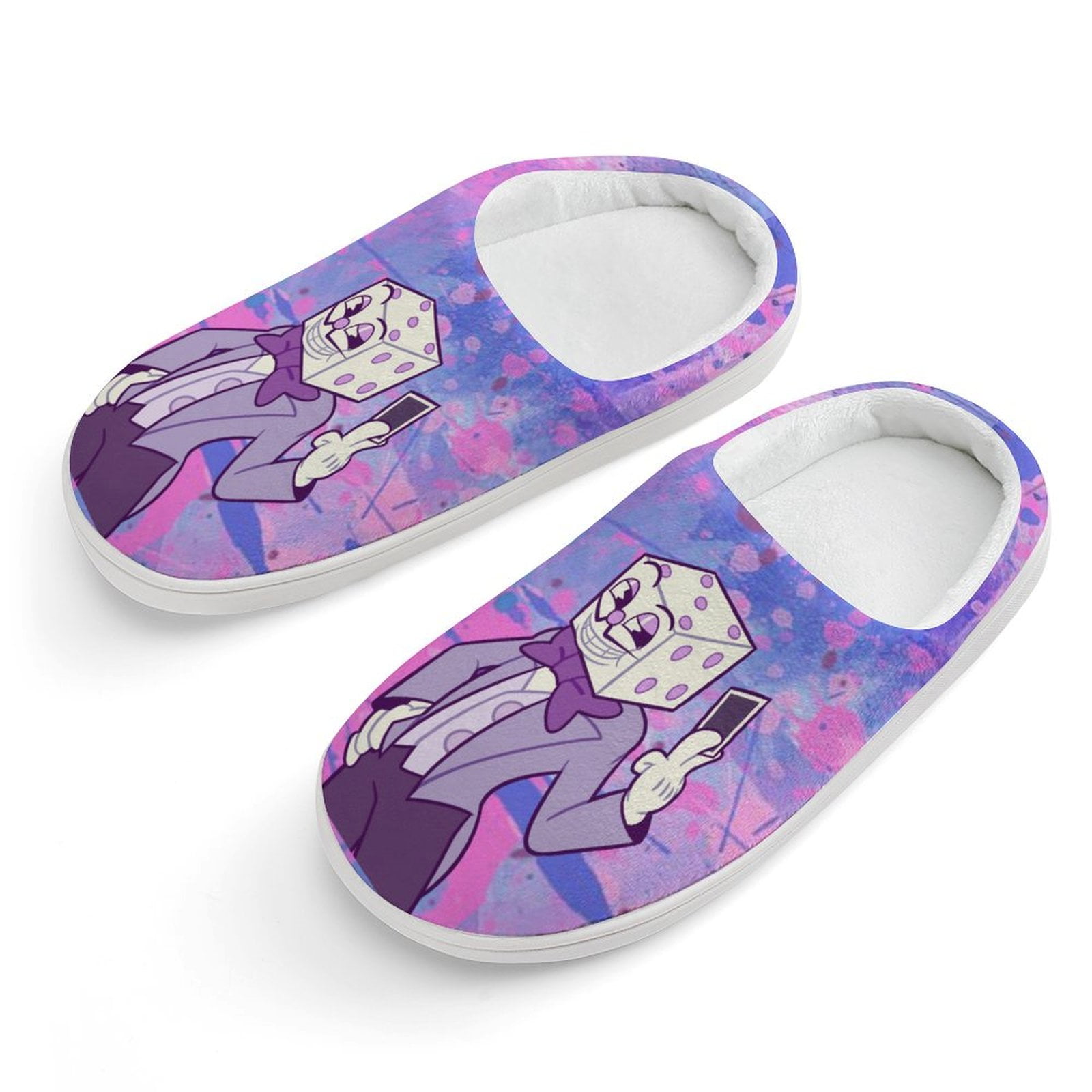 Cuphead Game Devil Kid's Cotton Slippers Winter Warm Soft Plush ...