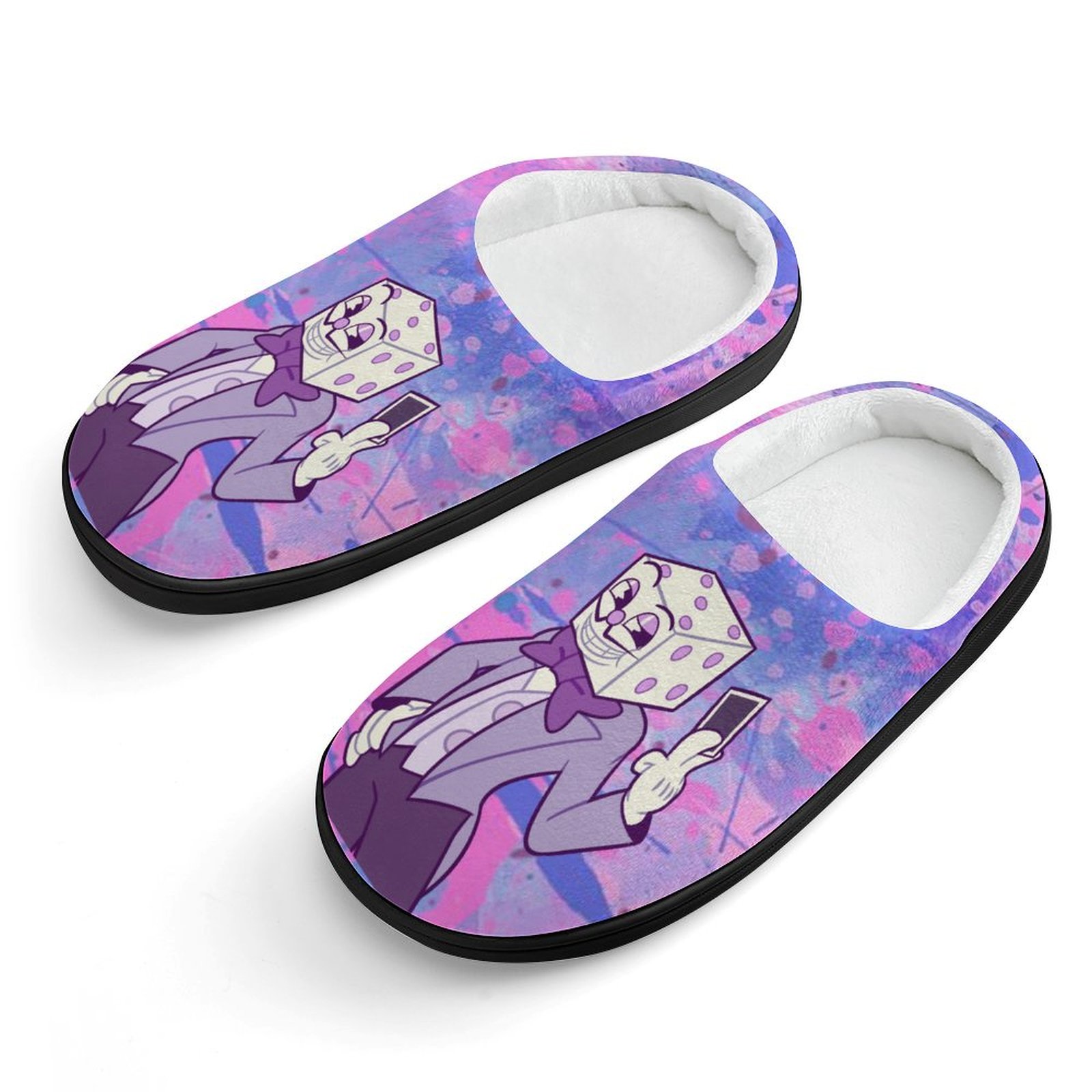Cuphead Game Devil Kid's Cotton Slippers Winter Warm Soft Plush ...