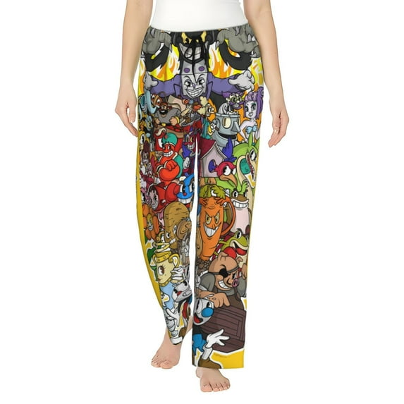 Cuphead Game Women's Pajama Pants With Pockets Lounge Daily Novelty ...