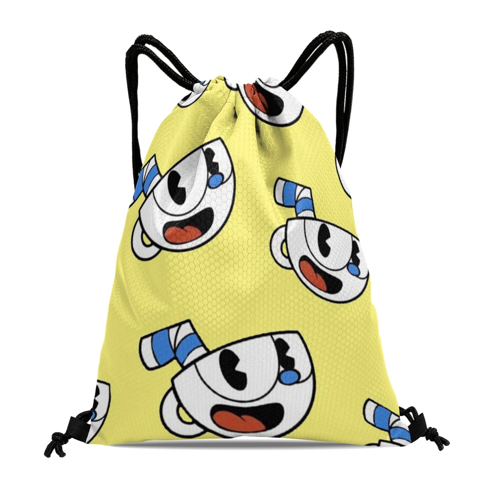 Cuphead Gym Hiking Drawstring Bag:Waterproof, suitable for swimming ...