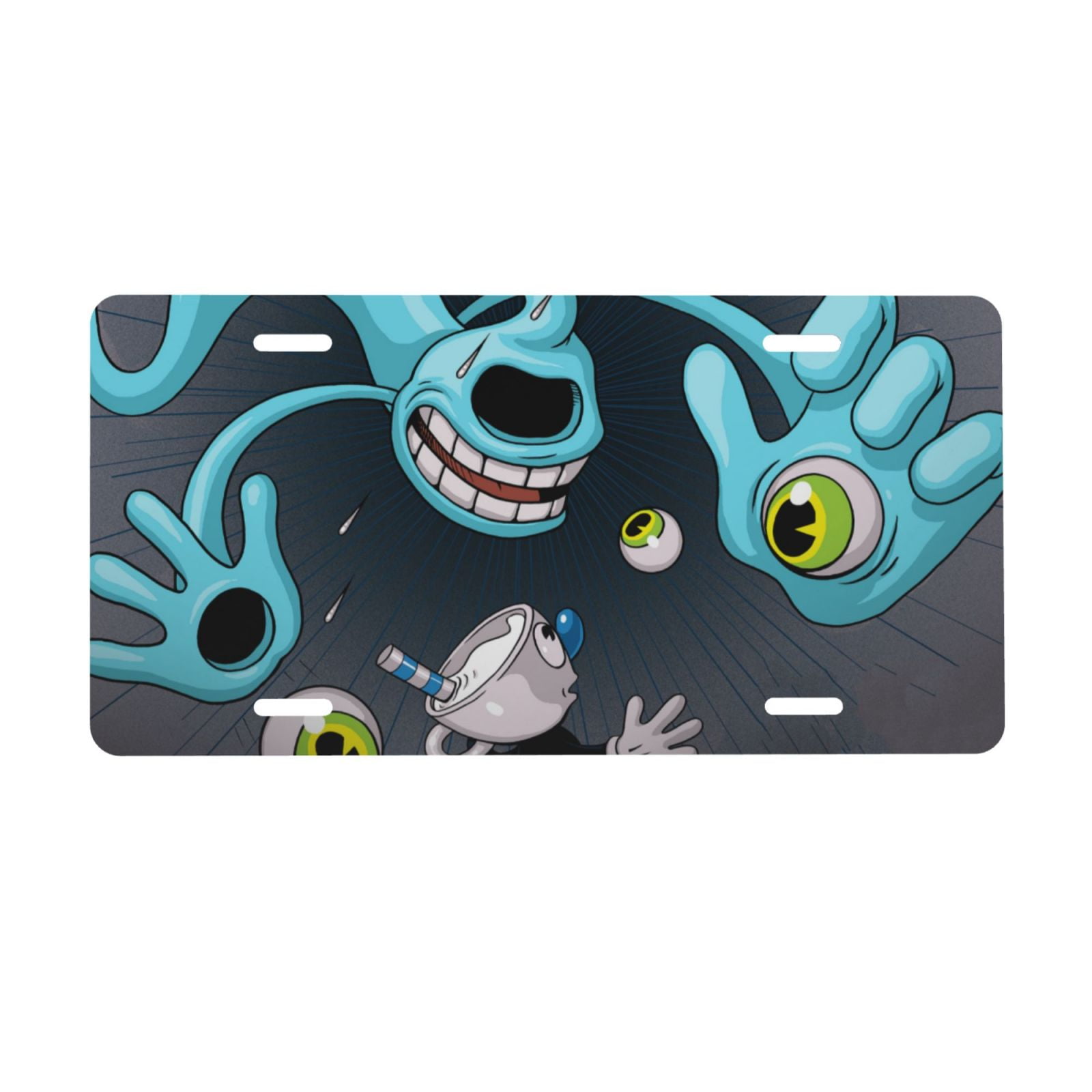 Cuphead License Plate Cover Aluminum Novelty Vanity Tag Protection ...