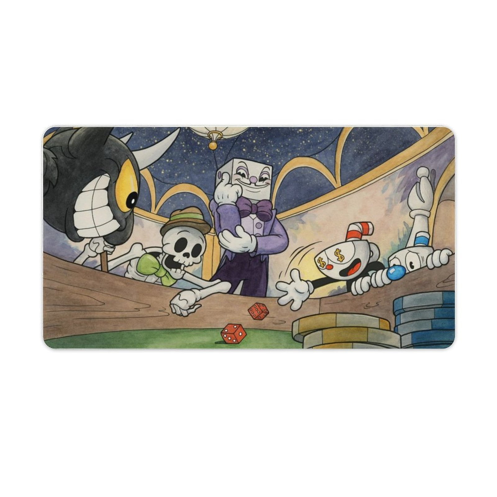 Cuphead Mouse Pad Extended Gaming No-sliped Large Desk Mat Stitched ...