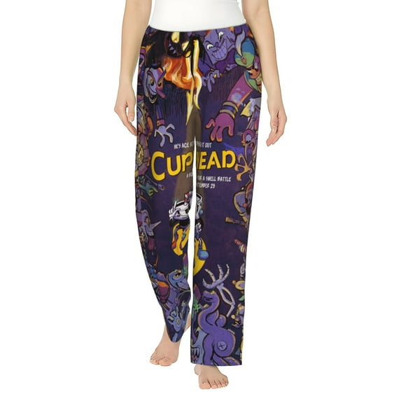 Cuphead Movie Women's Pajama Pants With Pockets Lounge Daily Novelty ...