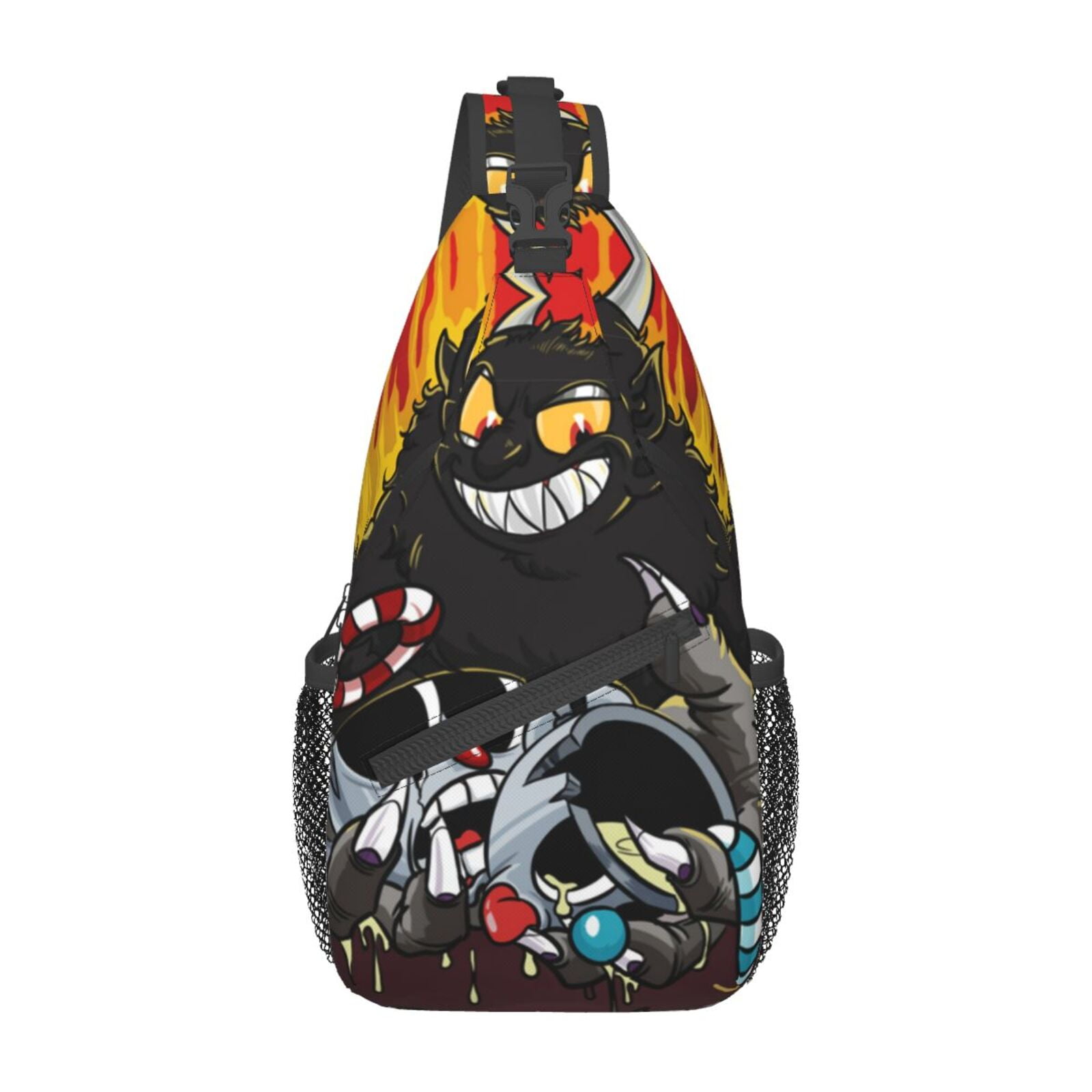 Cuphead Mugman Adjustable Sling Bag Cartoon Sling Backpack Crossbody ...
