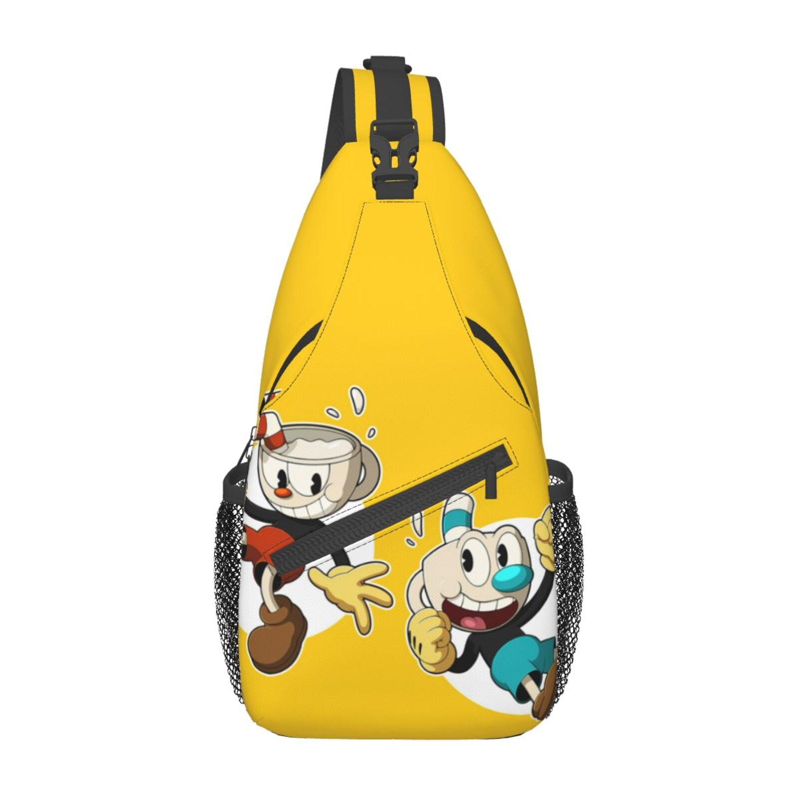 Cuphead Mugman Adjustable Sling Bag Cute Sling Backpack Crossbody Chest ...
