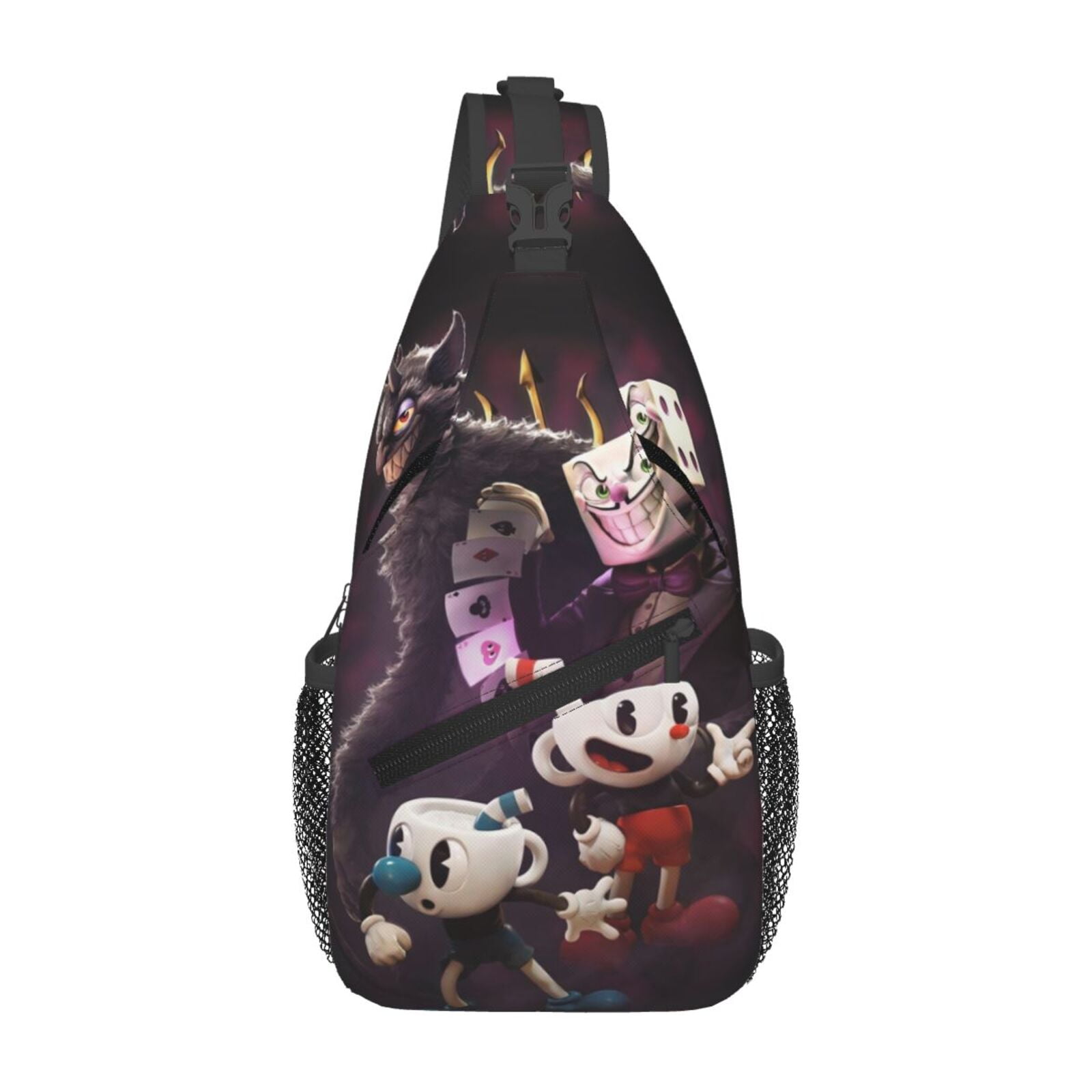 Cuphead Mugman Adjustable Sling Bag Cute Sling Backpack Crossbody Chest ...
