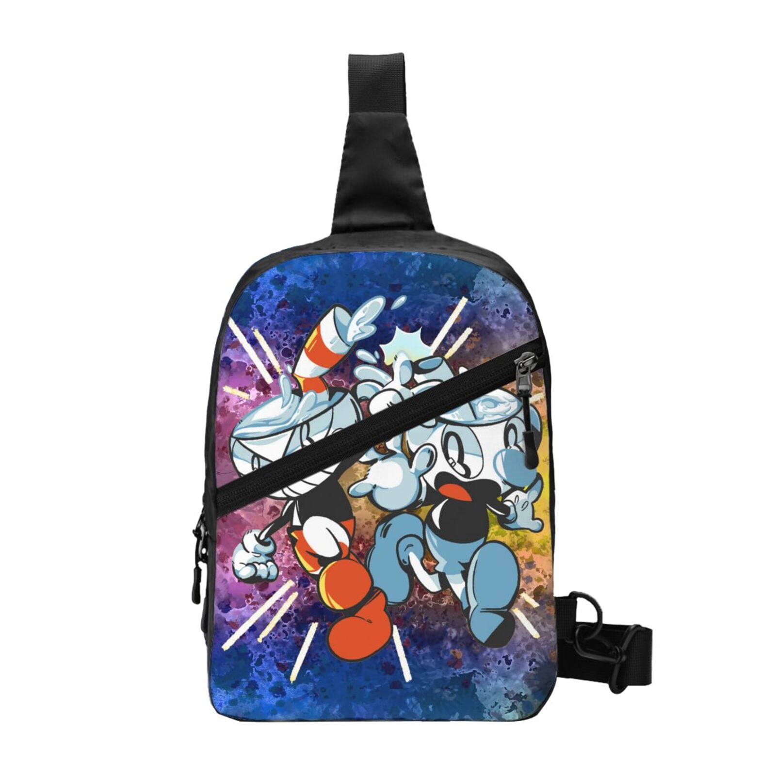 Cuphead Mugman Adjustable Sling Bag Fashion Sling Backpack Crossbody ...