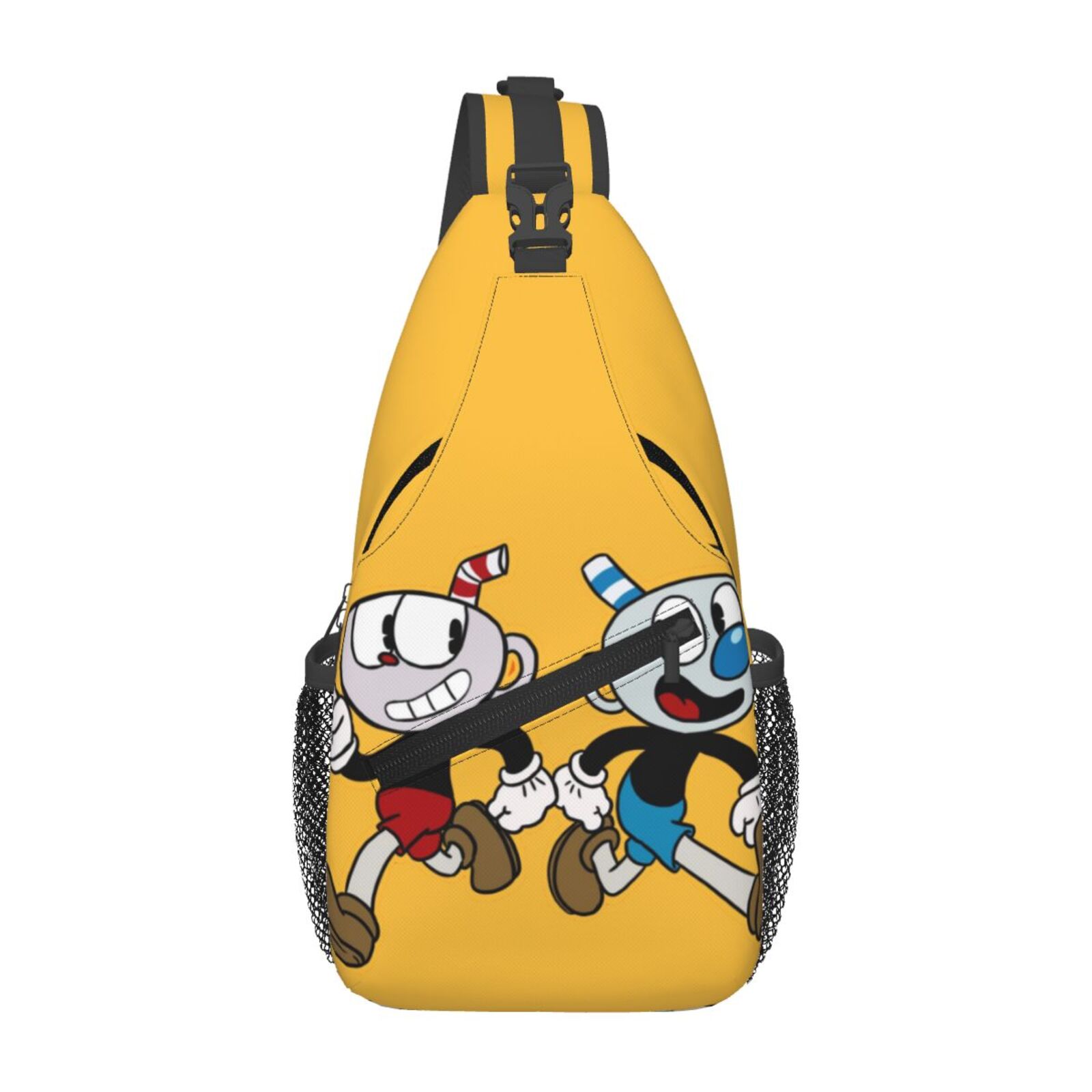 Cuphead Mugman Adjustable Sling Bag Fashion Sling Backpack Crossbody ...