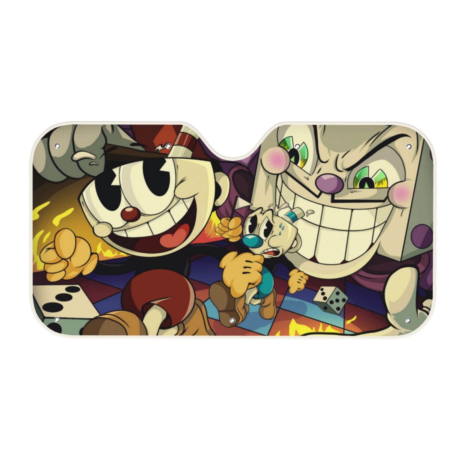 Cuphead Mugman Adventure Foldable Car Windshield Sunshade Vehicle ...