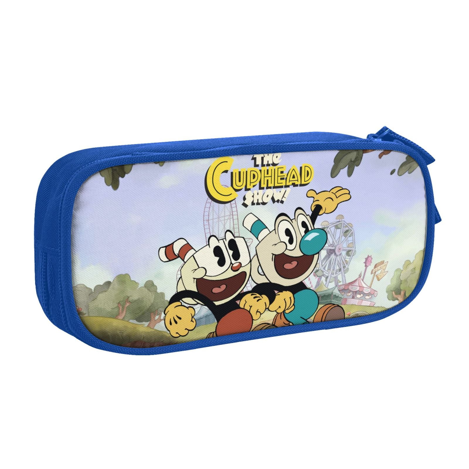 Cuphead Mugman Adventure Pencilcase Large Capacity Pencase Double Layer