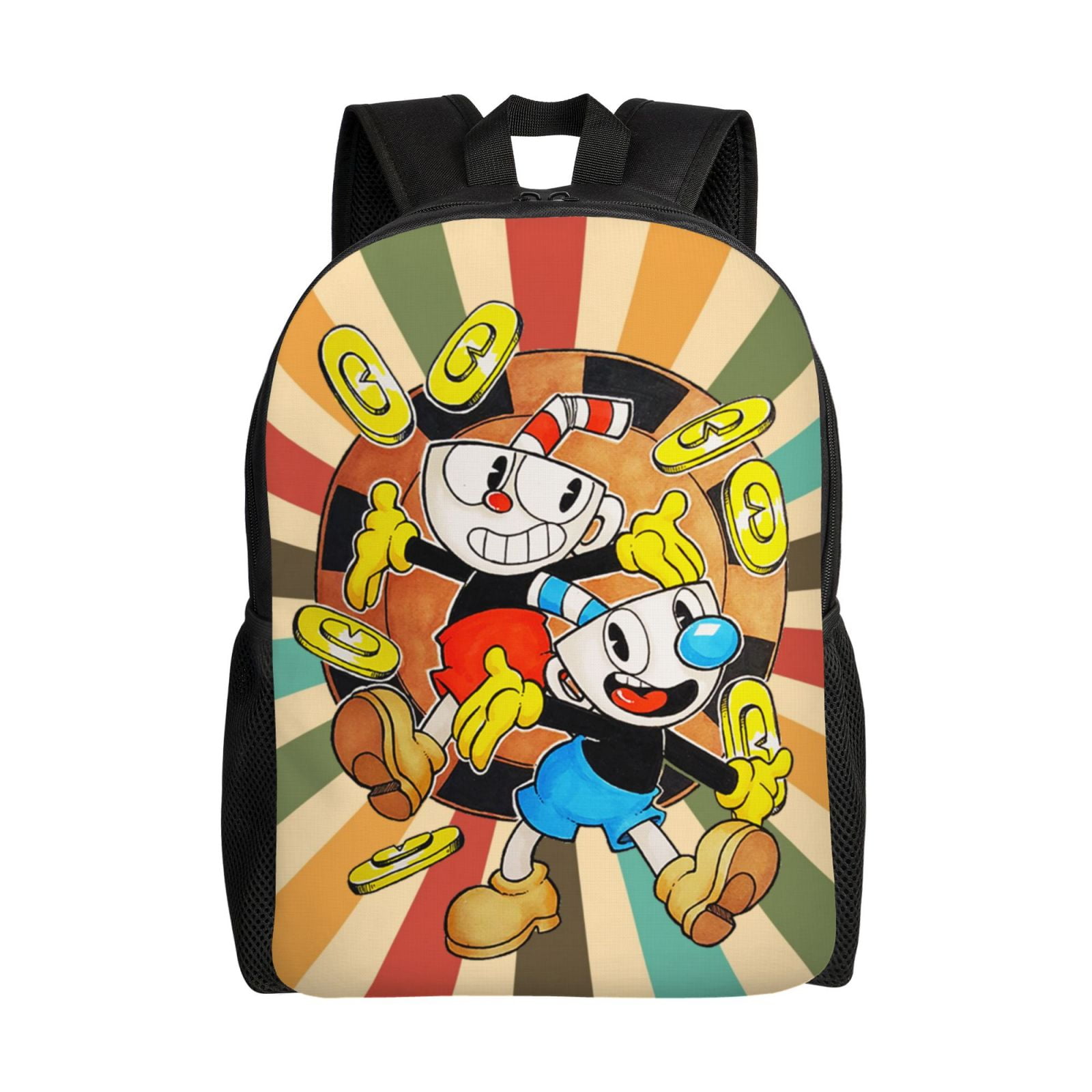 Cuphead Mugman Backpack Lightweight Unisex Basic Daypack Bookbag Laptop ...
