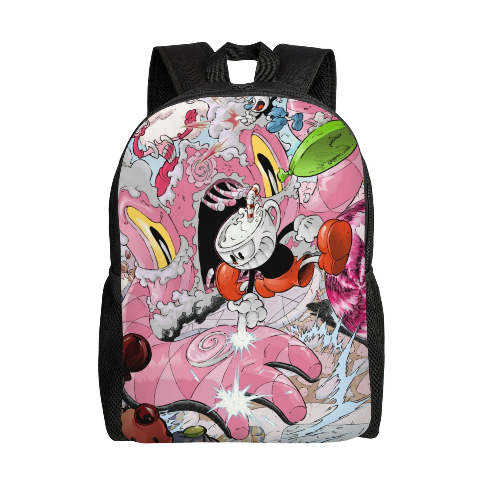 Cuphead Mugman Cartoon Backpack Lightweight Unisex Basic Daypack ...