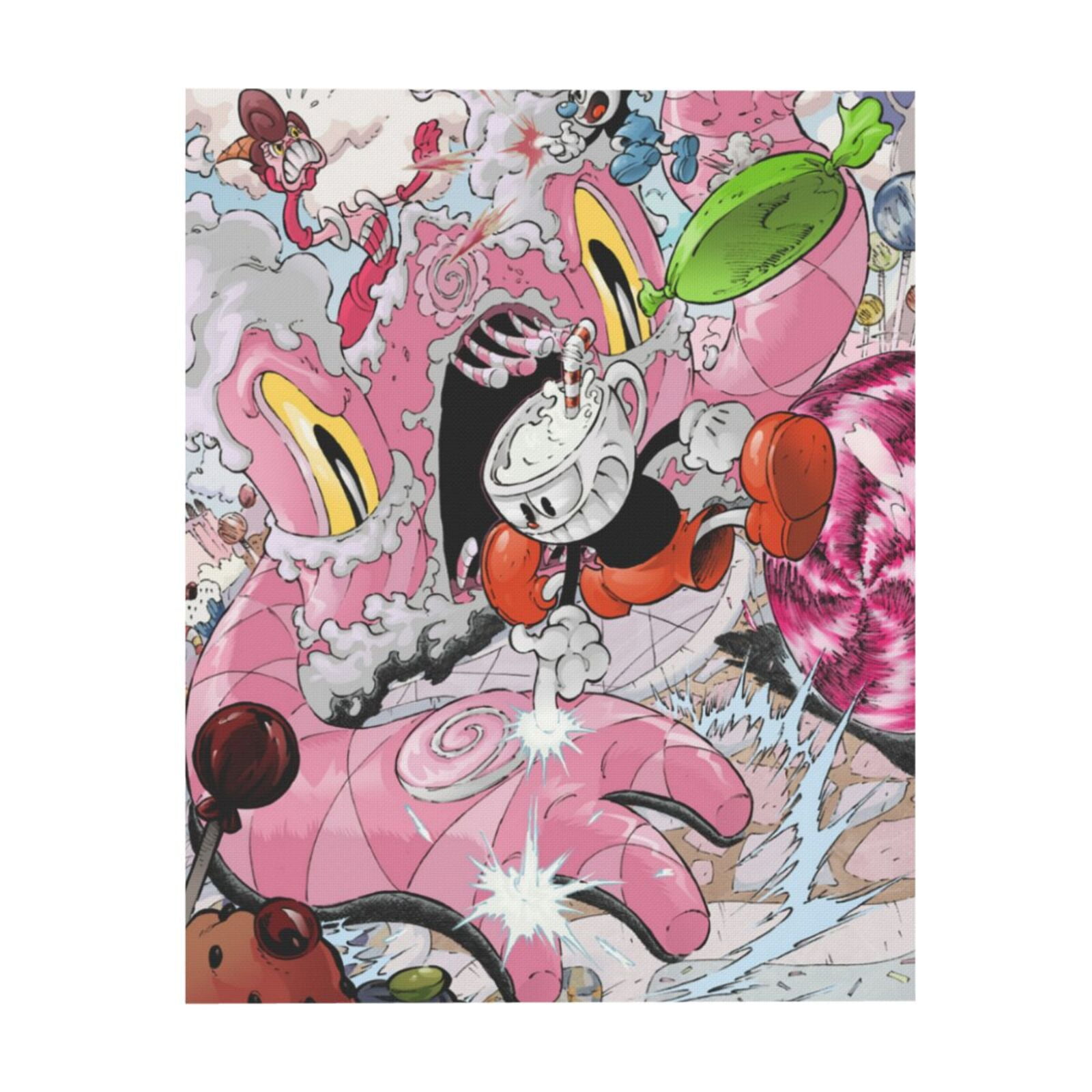 Cuphead Mugman Cartoon Canvas Decorative Poster Art Picture Painting ...