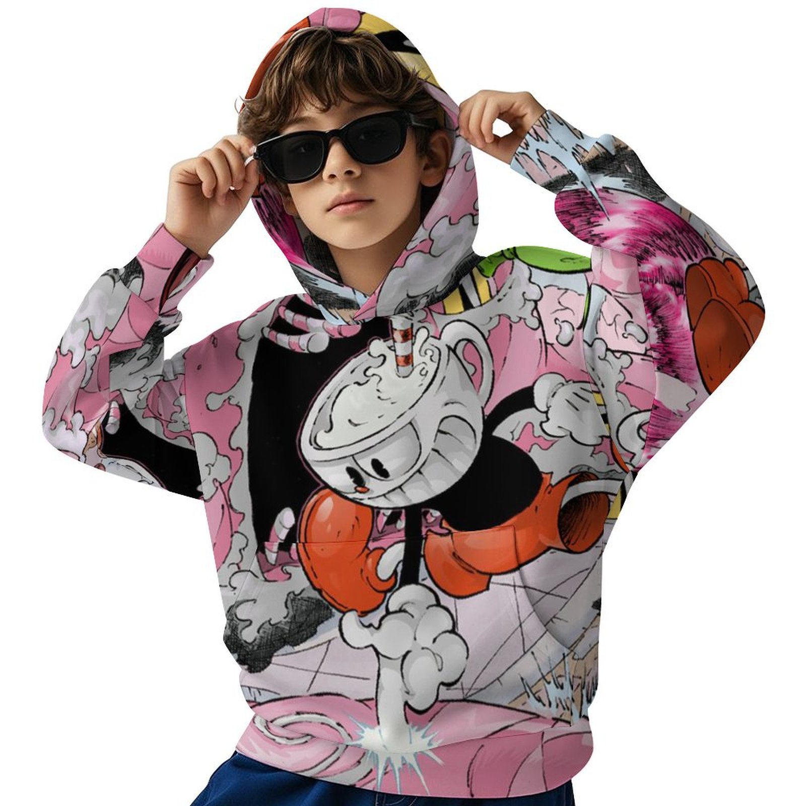 Cuphead Mugman Cartoon Children's Hoodies Sweatshirt Girls Hooded Boys ...