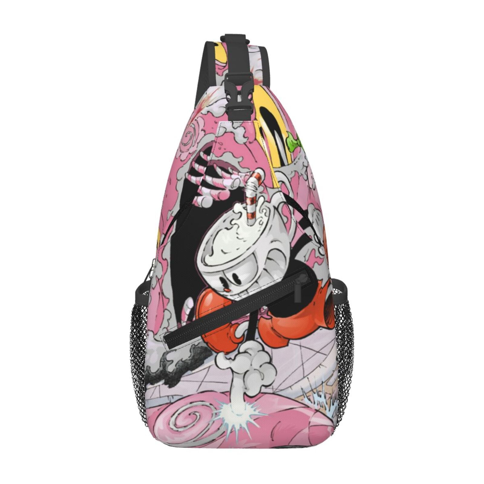 Cuphead Mugman Cartoon Sling Bag Crossbody Backpack Chest Bags ...