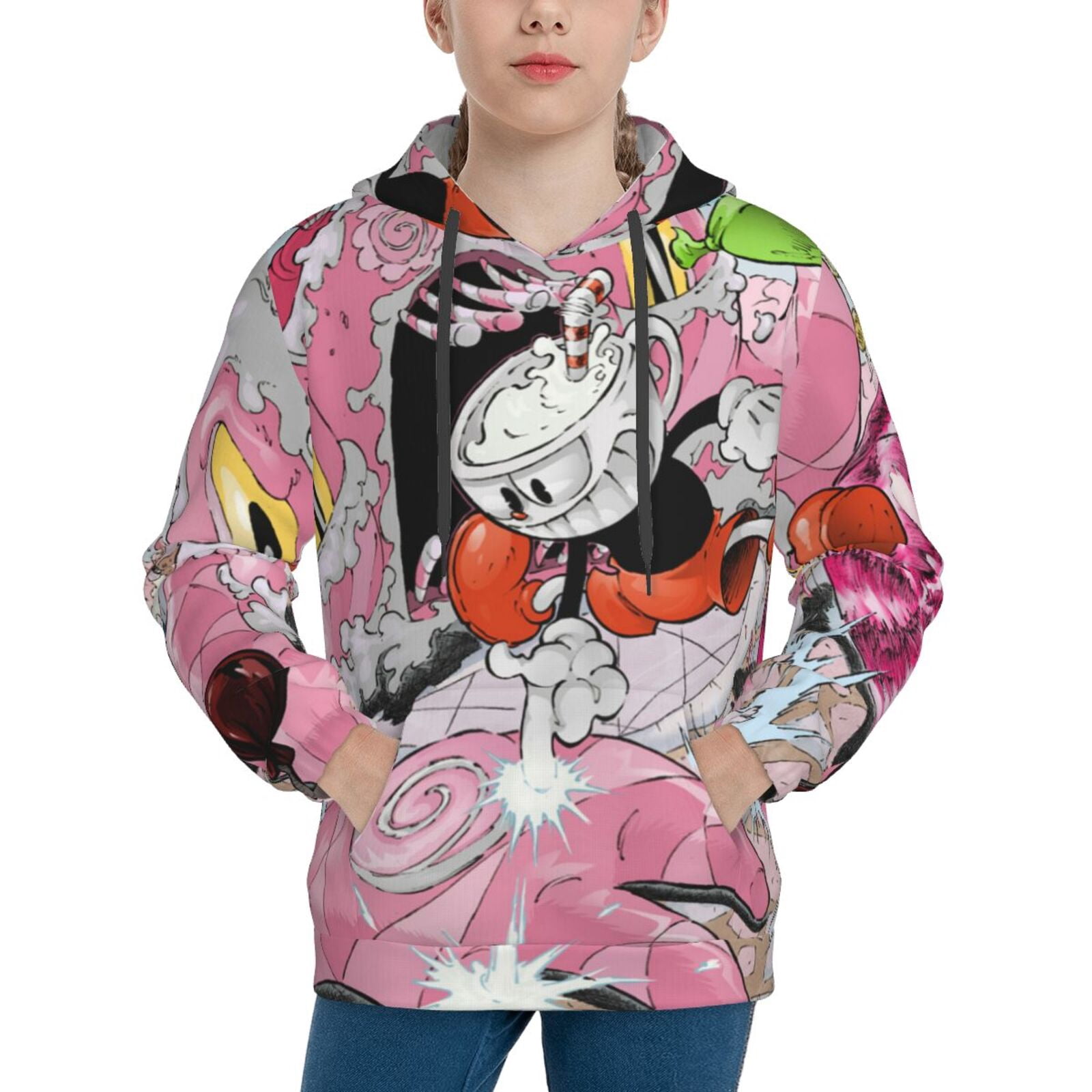 Cuphead Mugman Cartoon Youth Sweatshirt Hoodies Pullover 3D Print ...