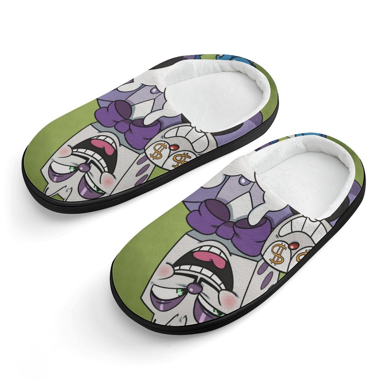 Cuphead Mugman Devil Kid's Cotton Slippers Winter Warm Soft Plush ...