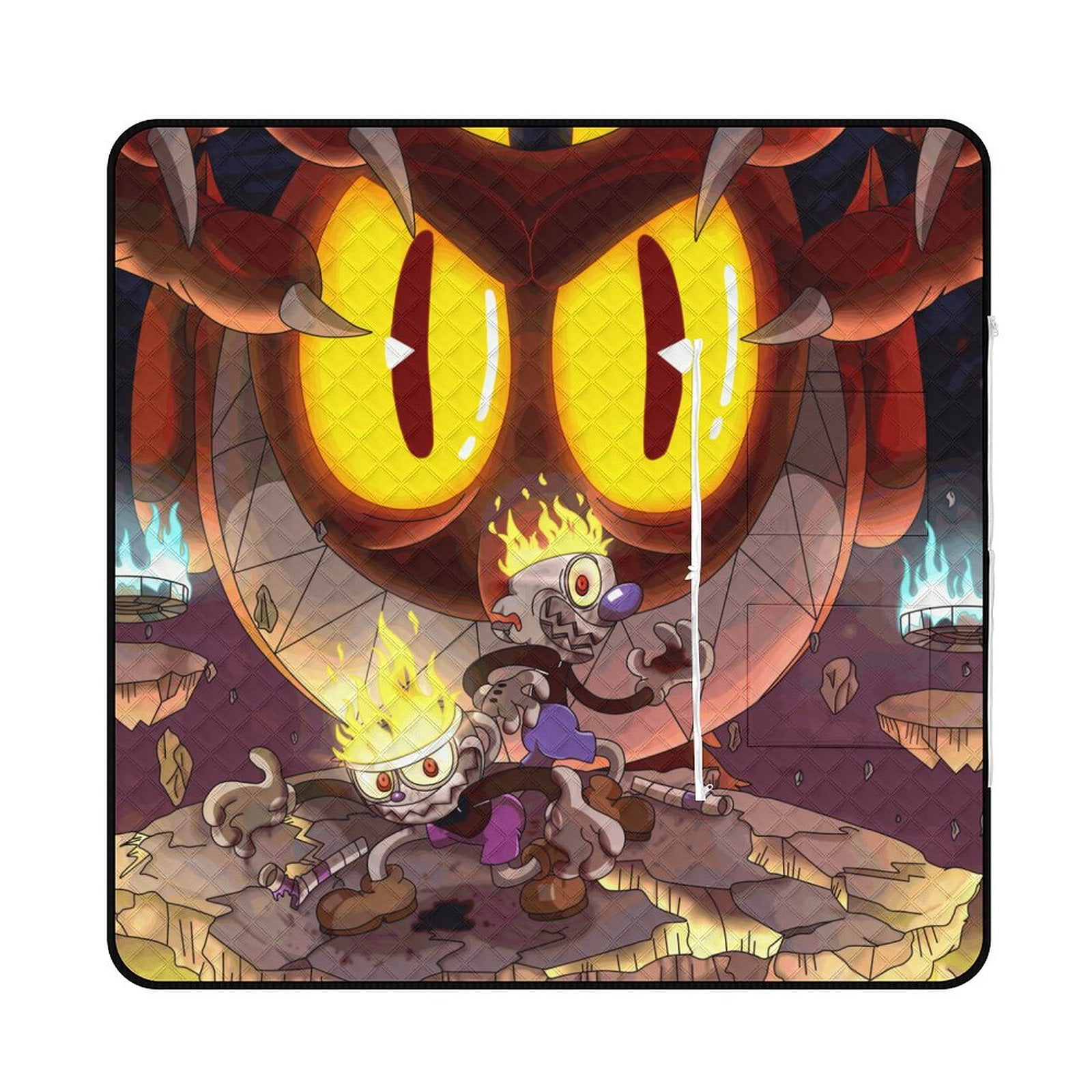 Cuphead Mugman Devil Picnic Mat Sandproof Waterproof Foldable Portable ...