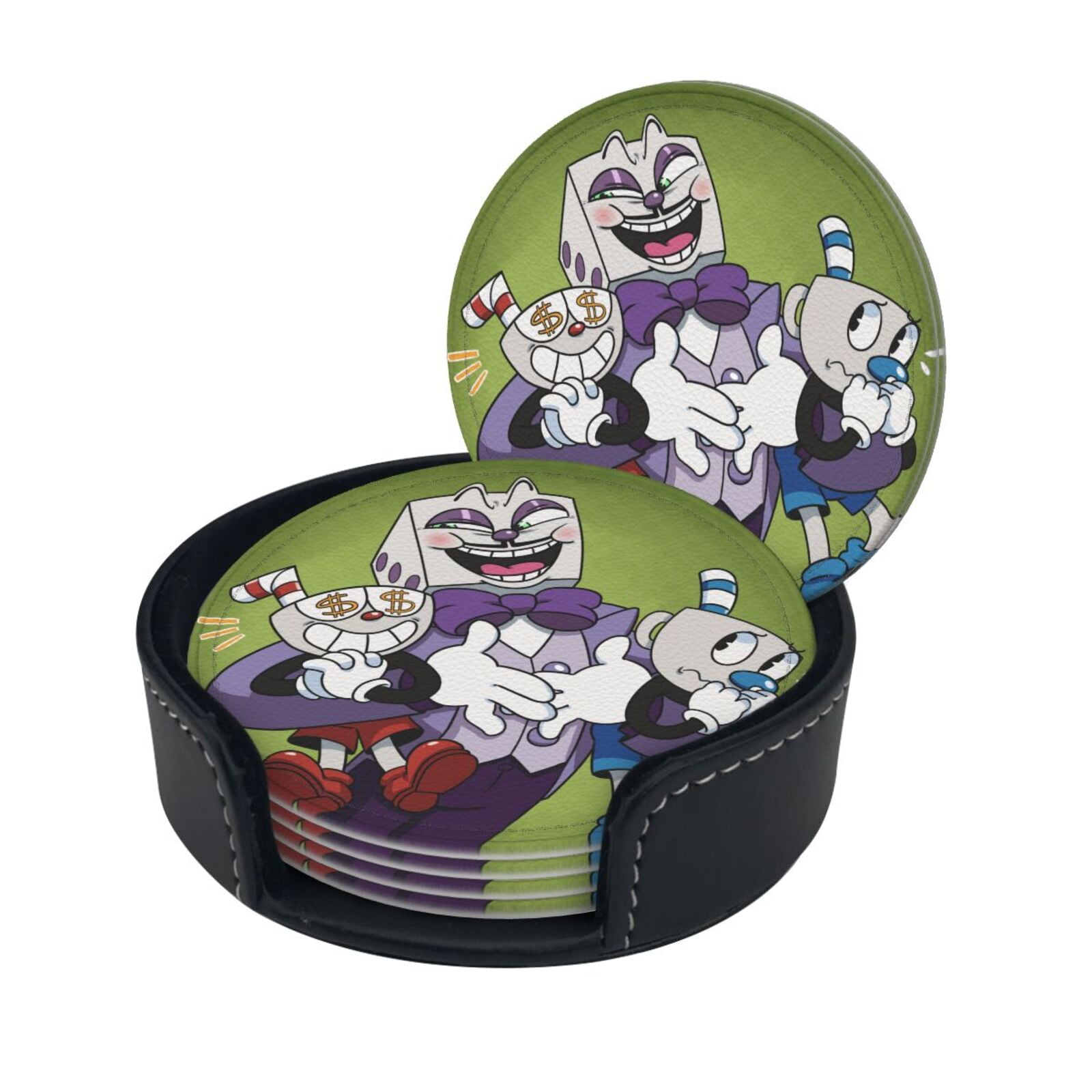 Cuphead Mugman Devil Round Coaster Set Of 6 Tabletop Protection Mats ...
