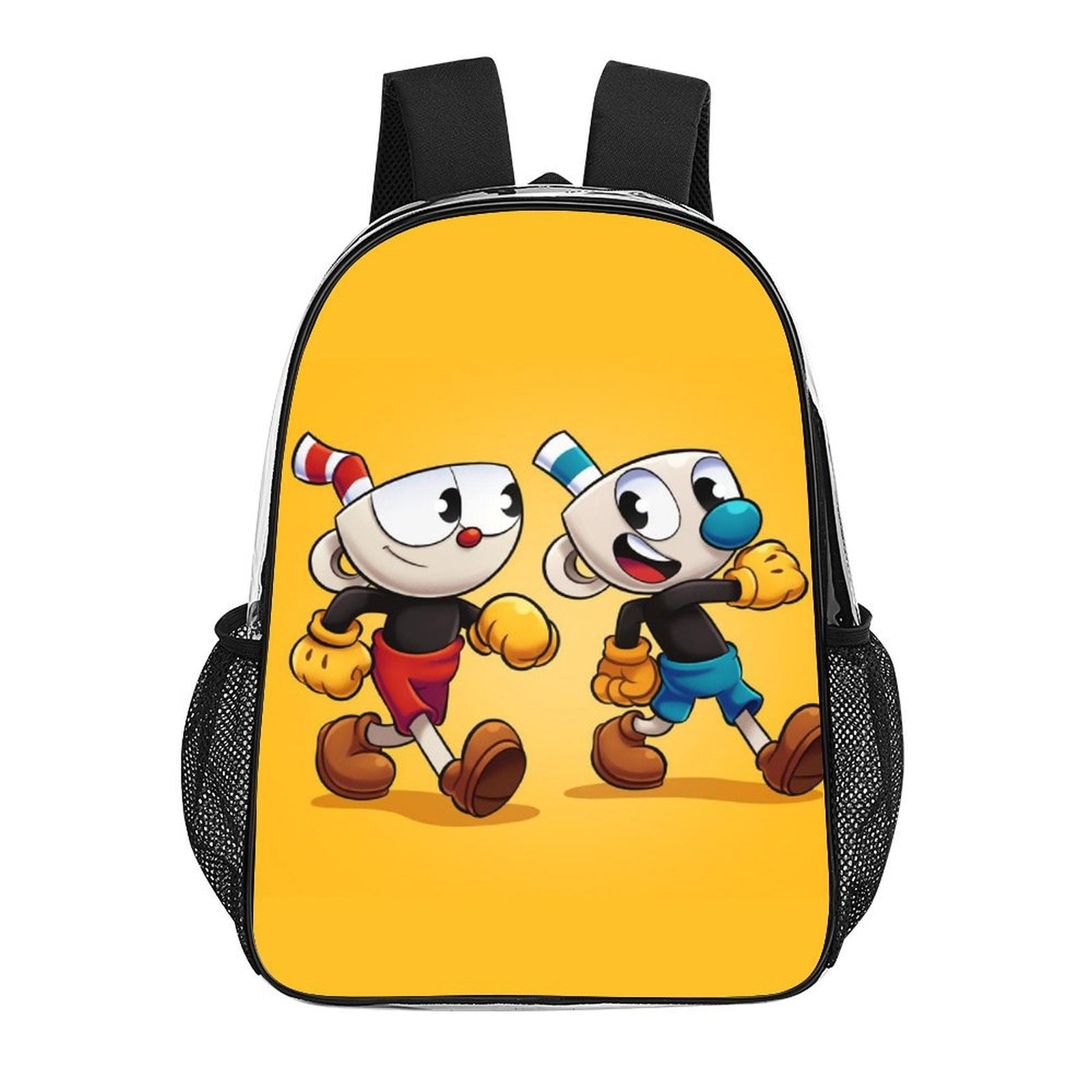 Cuphead Mugman Game Clear Backpack Transparent Bag 17 Inch Large ...