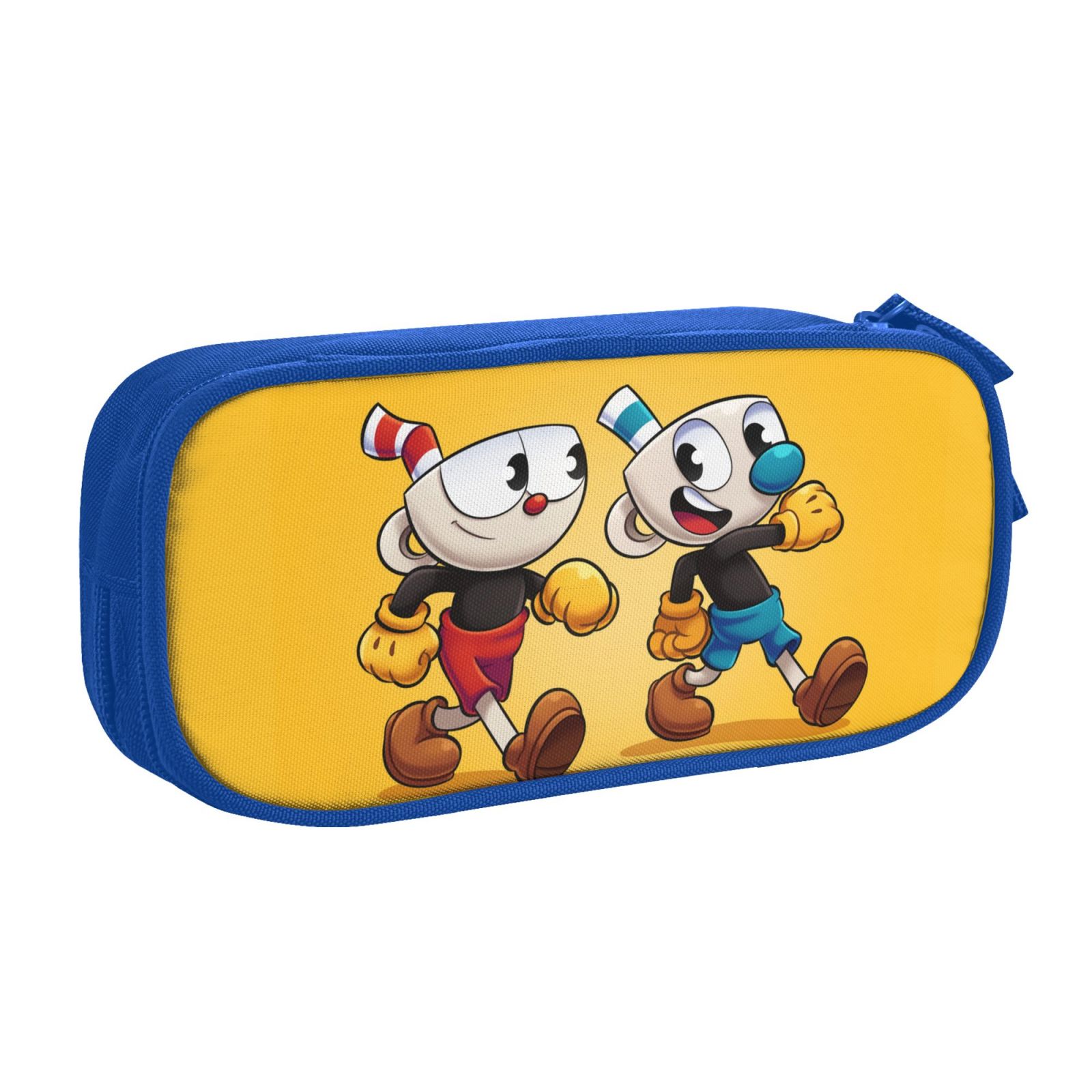 Cuphead Mugman Game Pencilcase Large Capacity Pencase Double-layer Pen ...