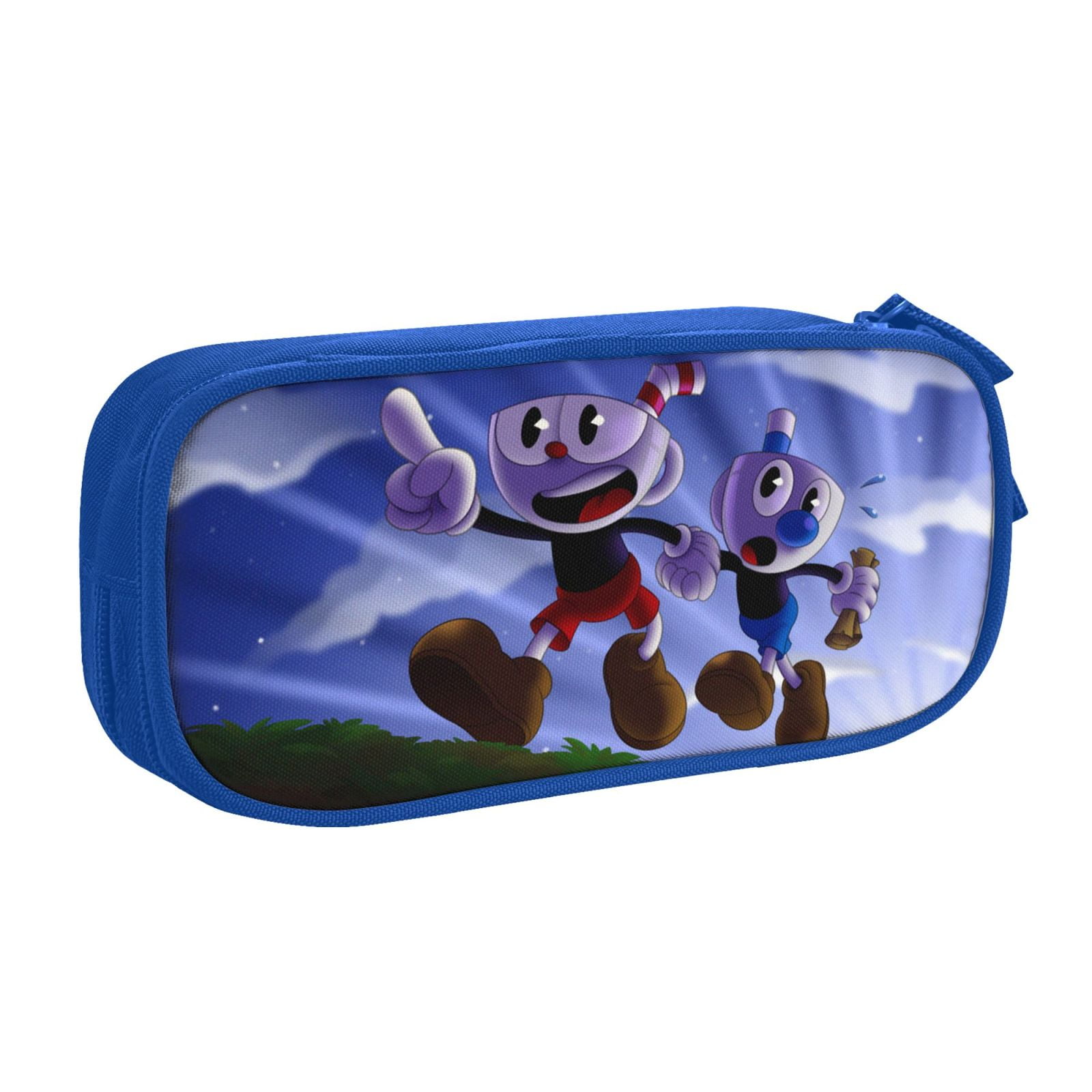 Cuphead Mugman Pencilcase Large Capacity Pencase Double-layer Pen Bag ...