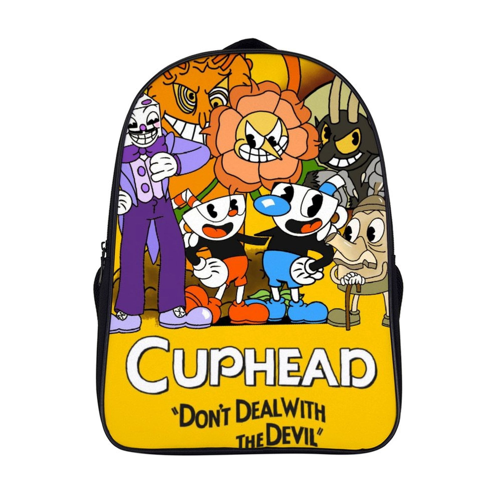 Cuphead Mugman Unisex Backpack Schoolbag Bookbag 2 Compartment Daypack ...