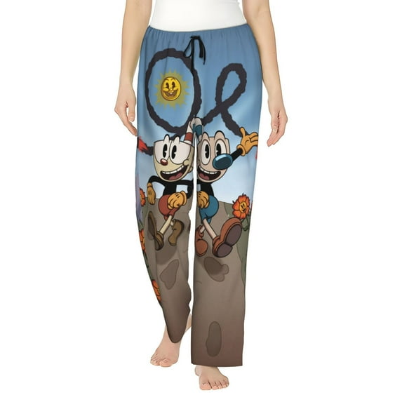 Cuphead Mugman Women's Pajama Pants With Pockets Lounge Daily Novelty ...
