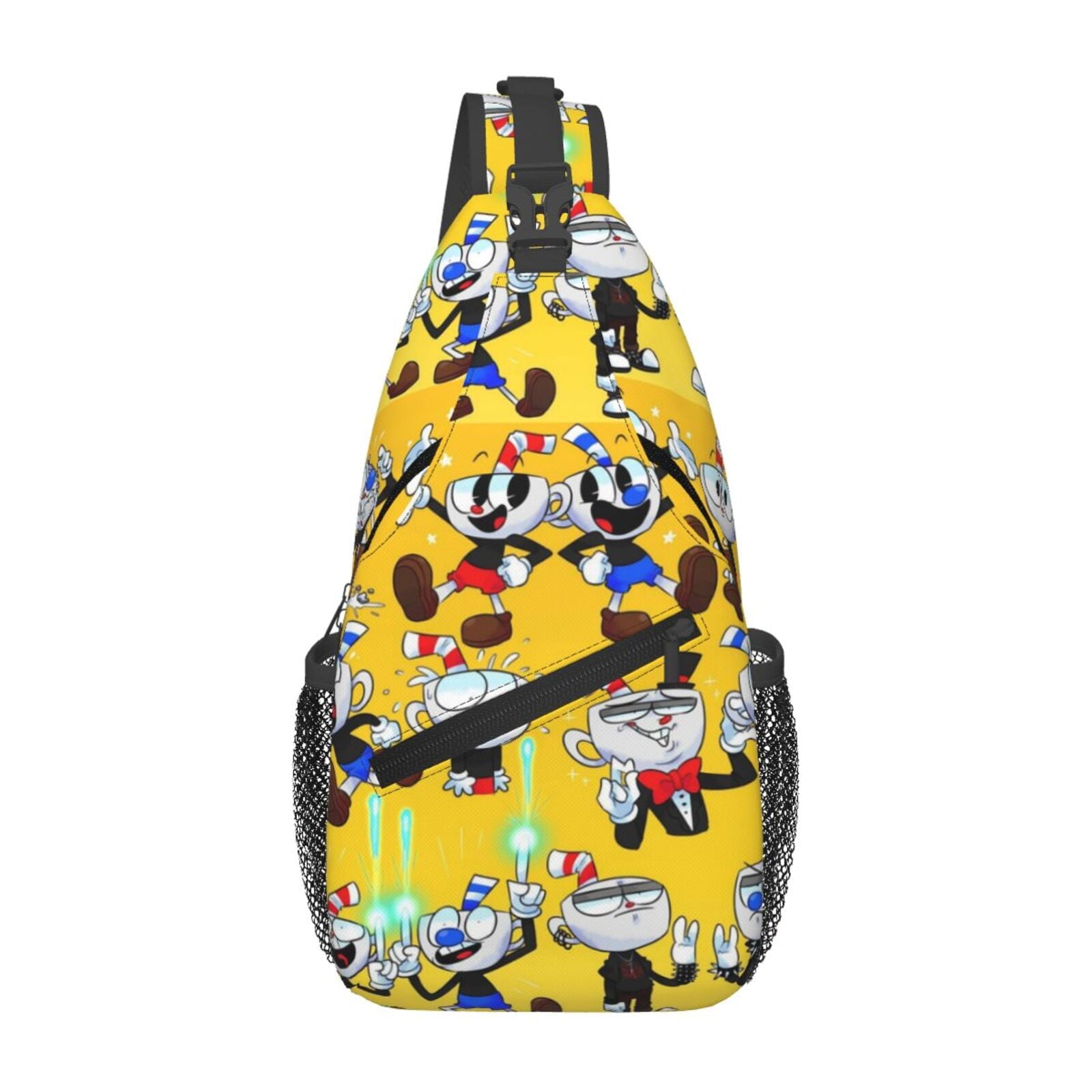Cuphead Mugman adjustable sling bag cartoon sling backpack crossbody ...