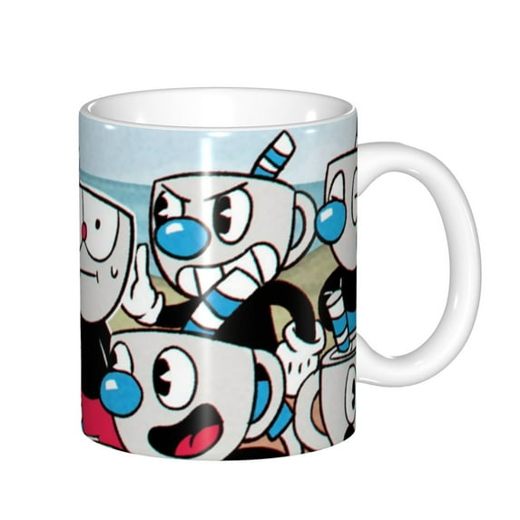 Cuphead Pattern Ceramic Mug Fashion Coffee Mug Tea Cup Water Cup With ...