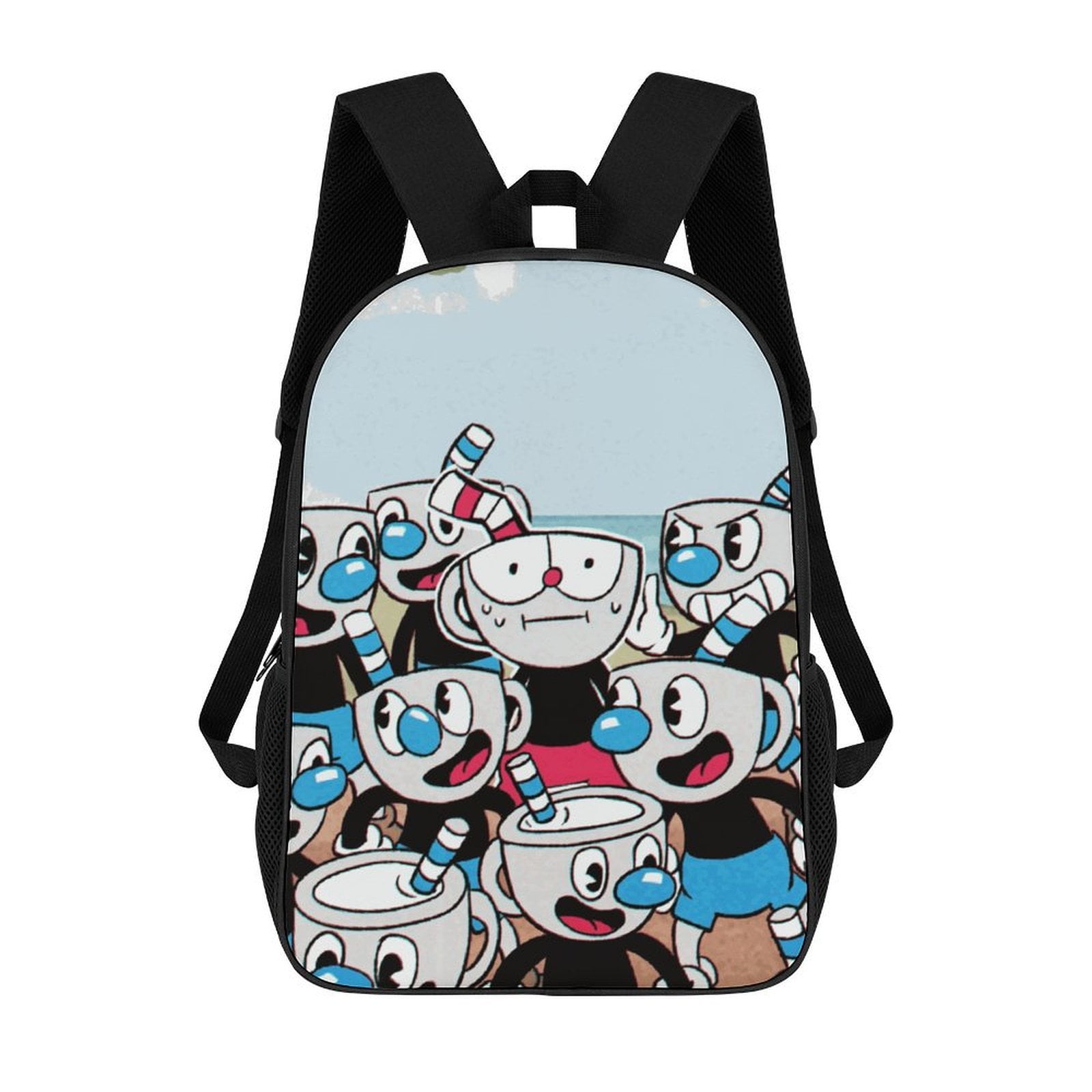 Cuphead Pattern School Bag Laptop Backpack Casual Shoulders Daypack ...